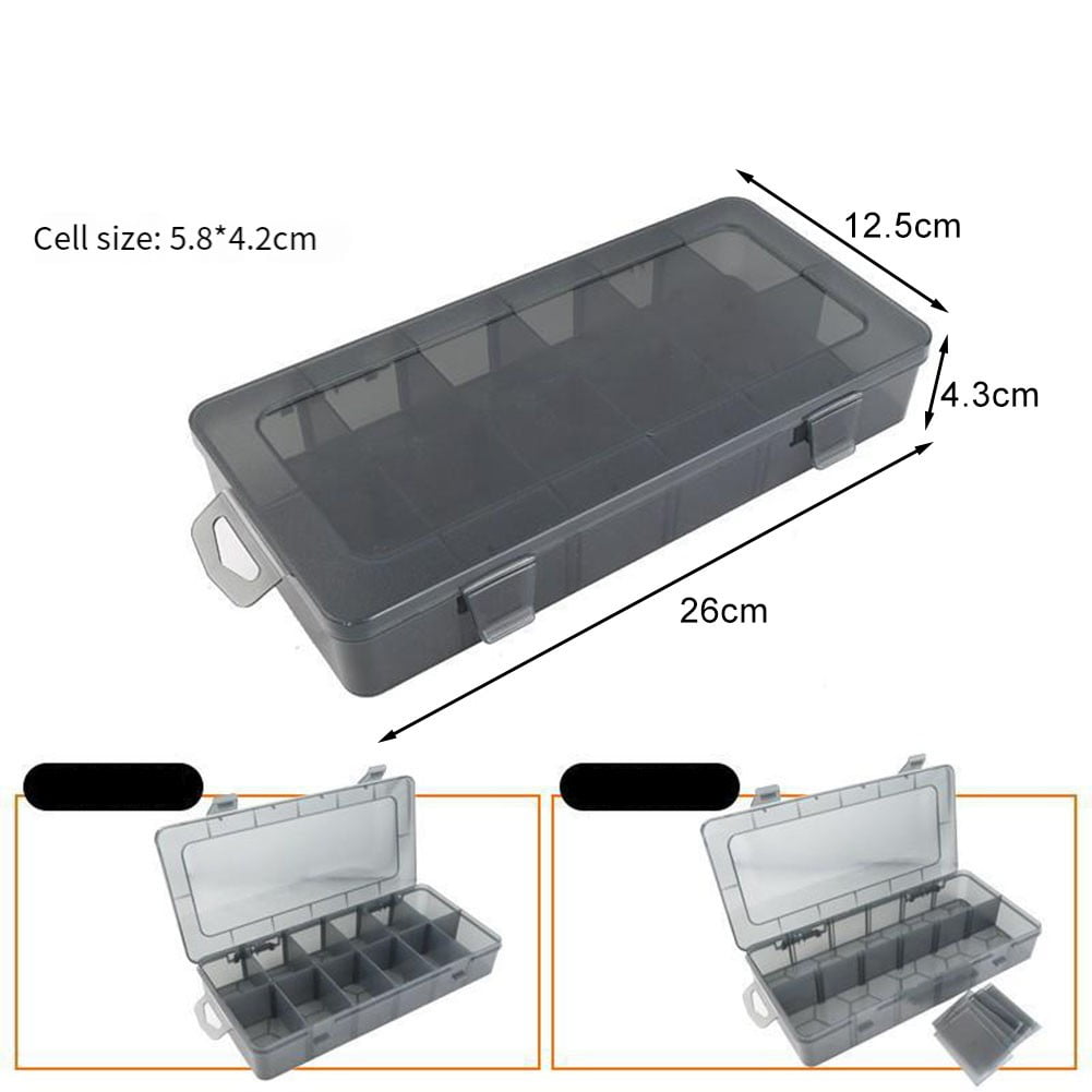 Plastic Multi-Grid Tool Parts Box Storage Screw Box Electronic ...