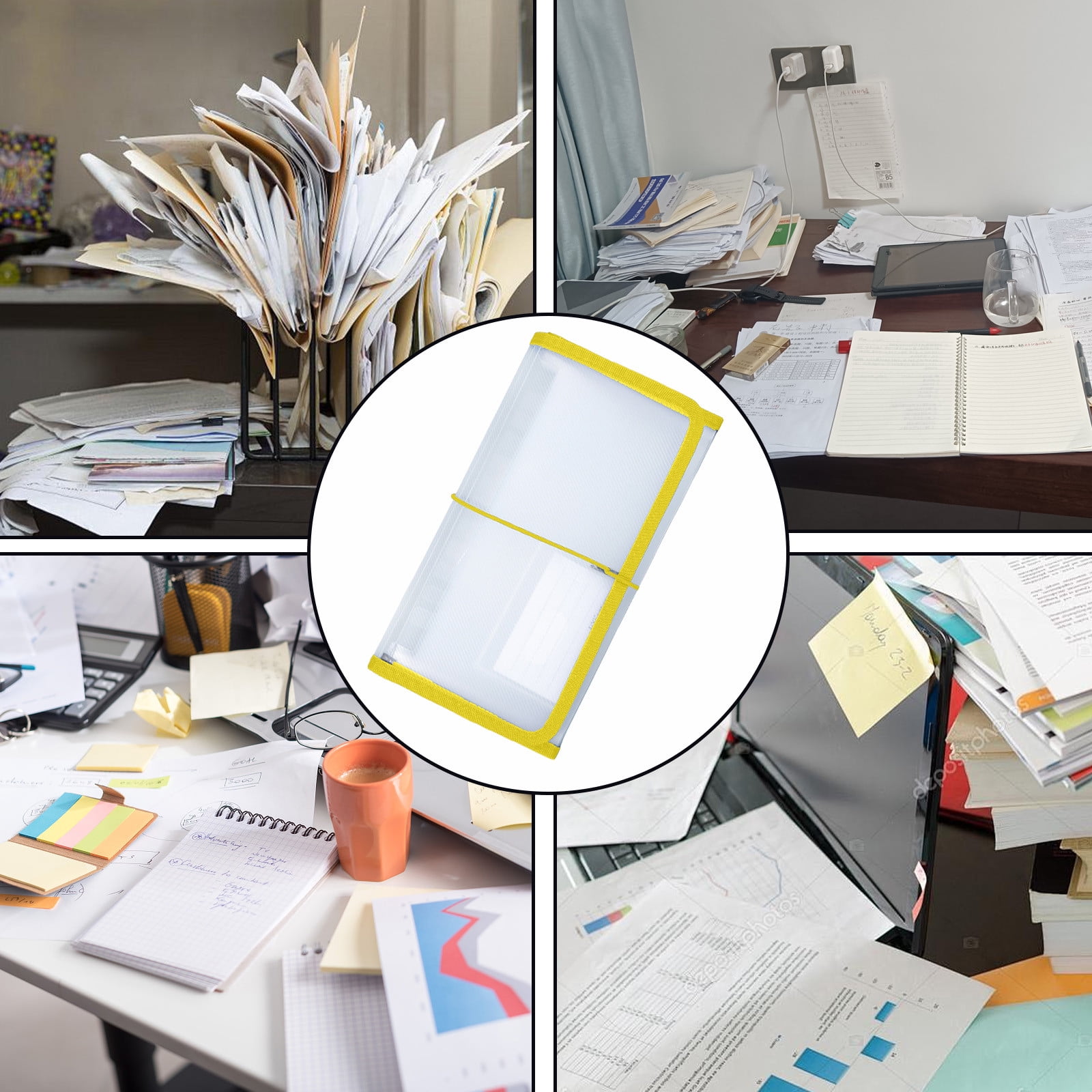 Plastic Multi Partition File Folder Organizer with Clear Divisions for ...