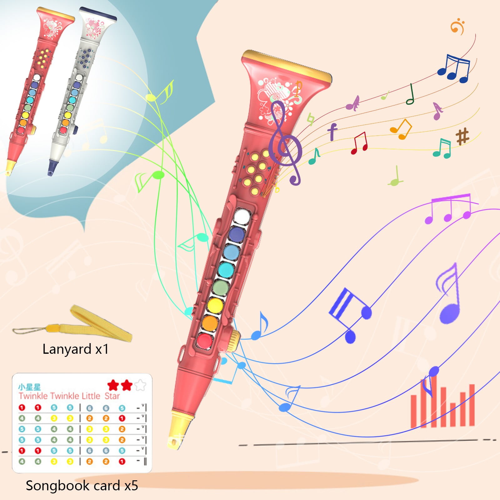 Plastic Musical Toy Clarinet Trumpet Simulation Instrument ...