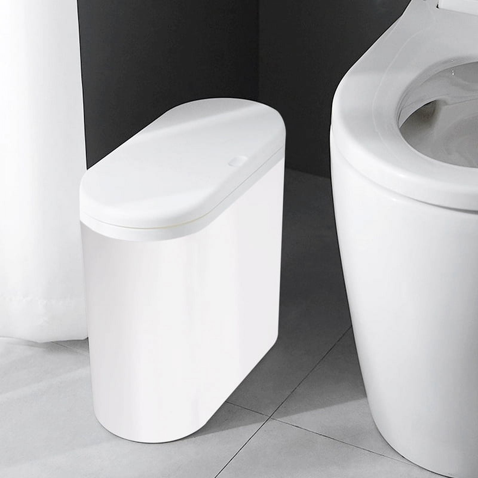 Plastic Narrow Type Kitchen Trash Can Toilet Press Type Waste Bin ...