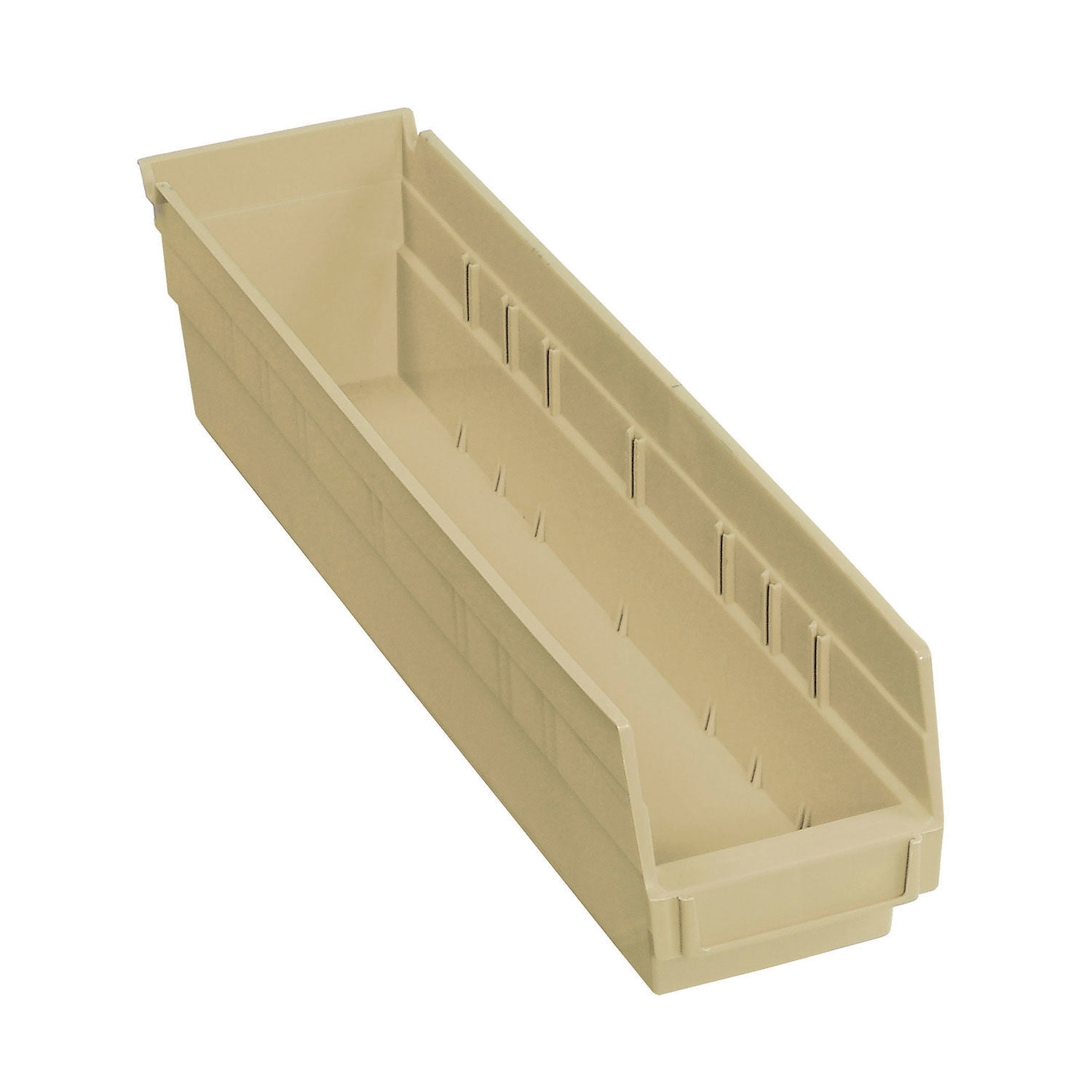 Plastic Nesting Storage Bin, 4-1/8"W x 17-7/8"D x 4"H, Beige, Lot of 12 ...