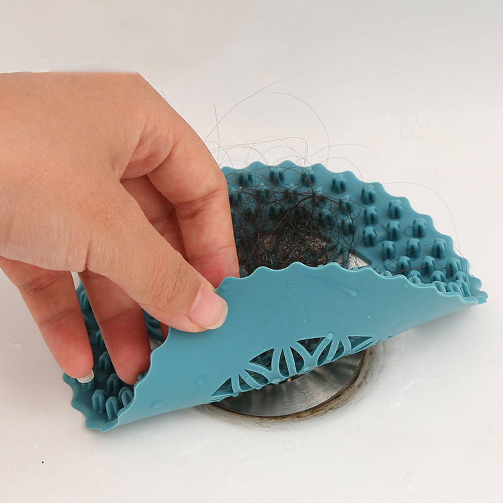 Plastic Net Basin, Blue Plastic Sink Strainer, Covers Silicone Hair For ...