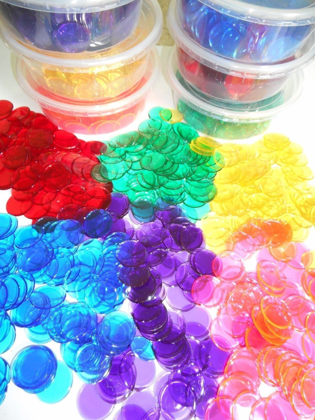 Plastic Non Magnetic Bingo Chips 300 Pieces In A Tub - Walmart.com