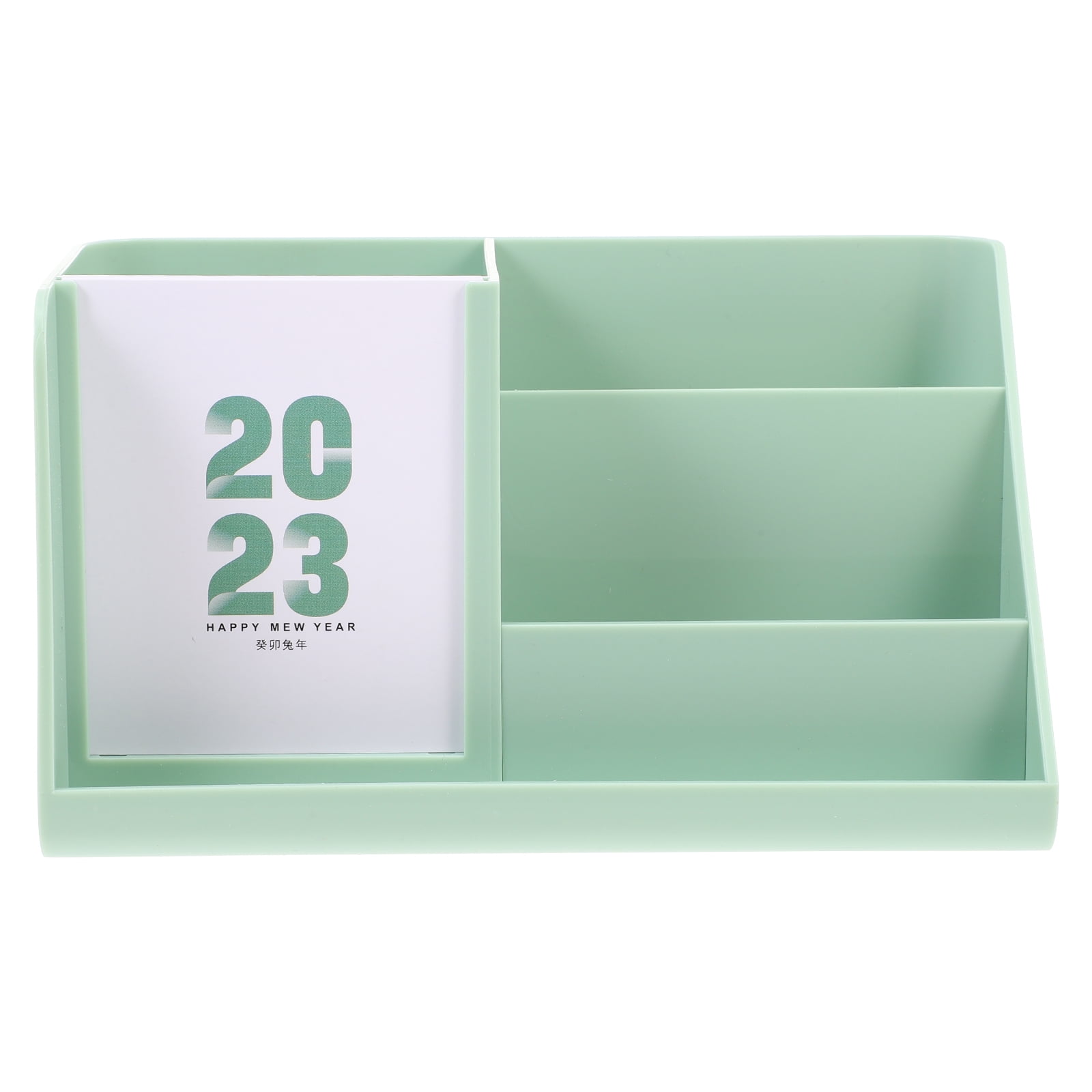 Plastic Notepad Storage Box Stri Desk Calendar Holder Sundries Storage ...
