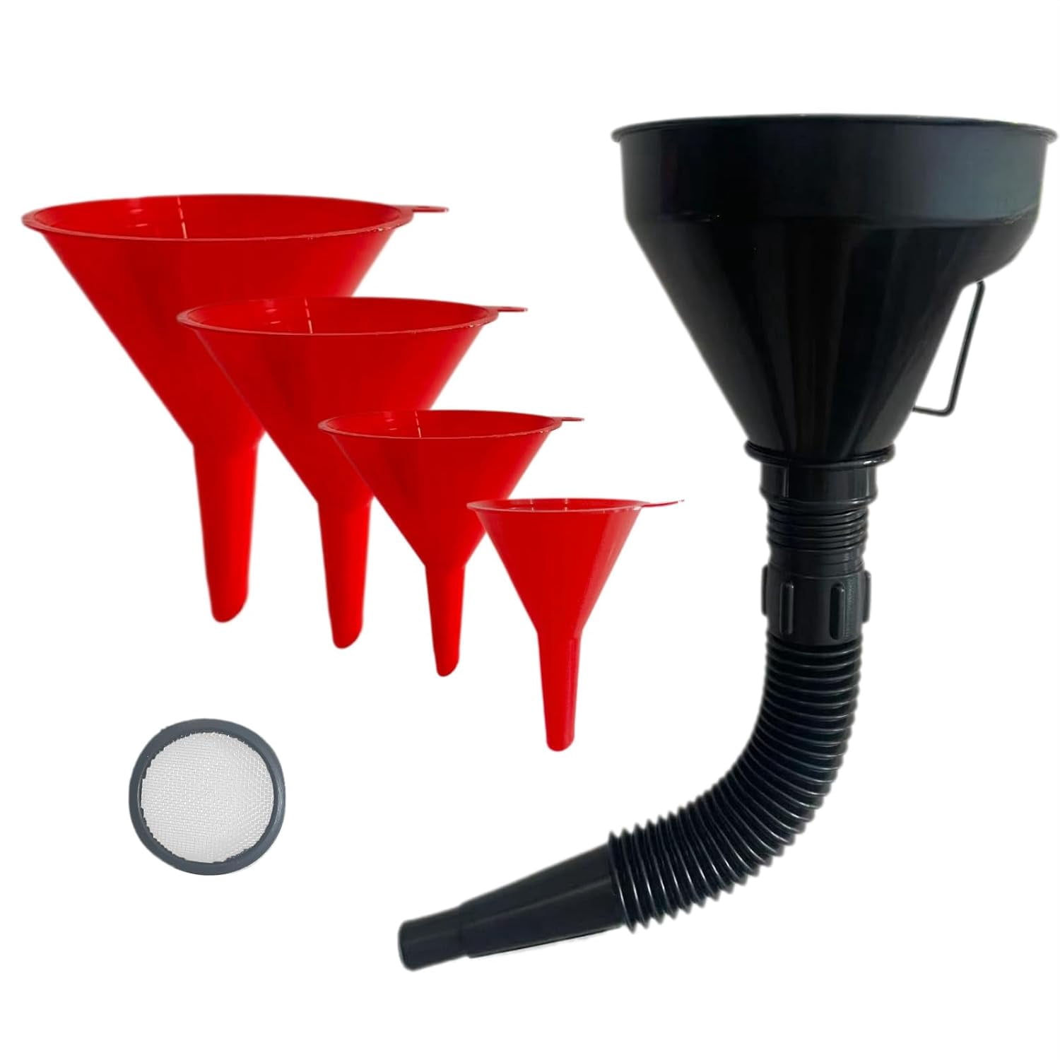 Plastic Oil Funnels Set, Large Flexible Fuel Funnel, Wide Mouth Funnels ...