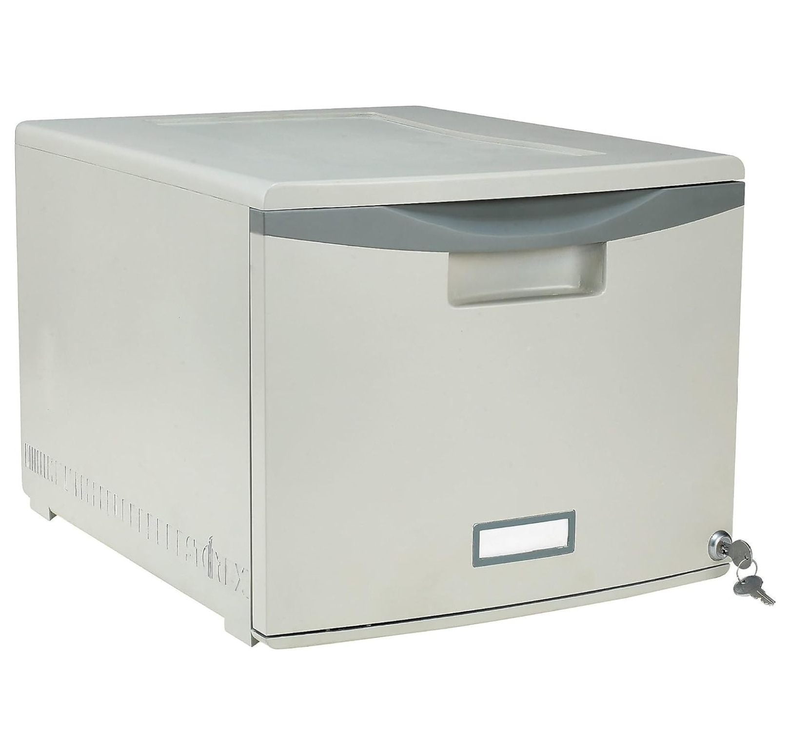 Plastic One-Drawer File Cabinet – Locking Document Organizer for Home ...