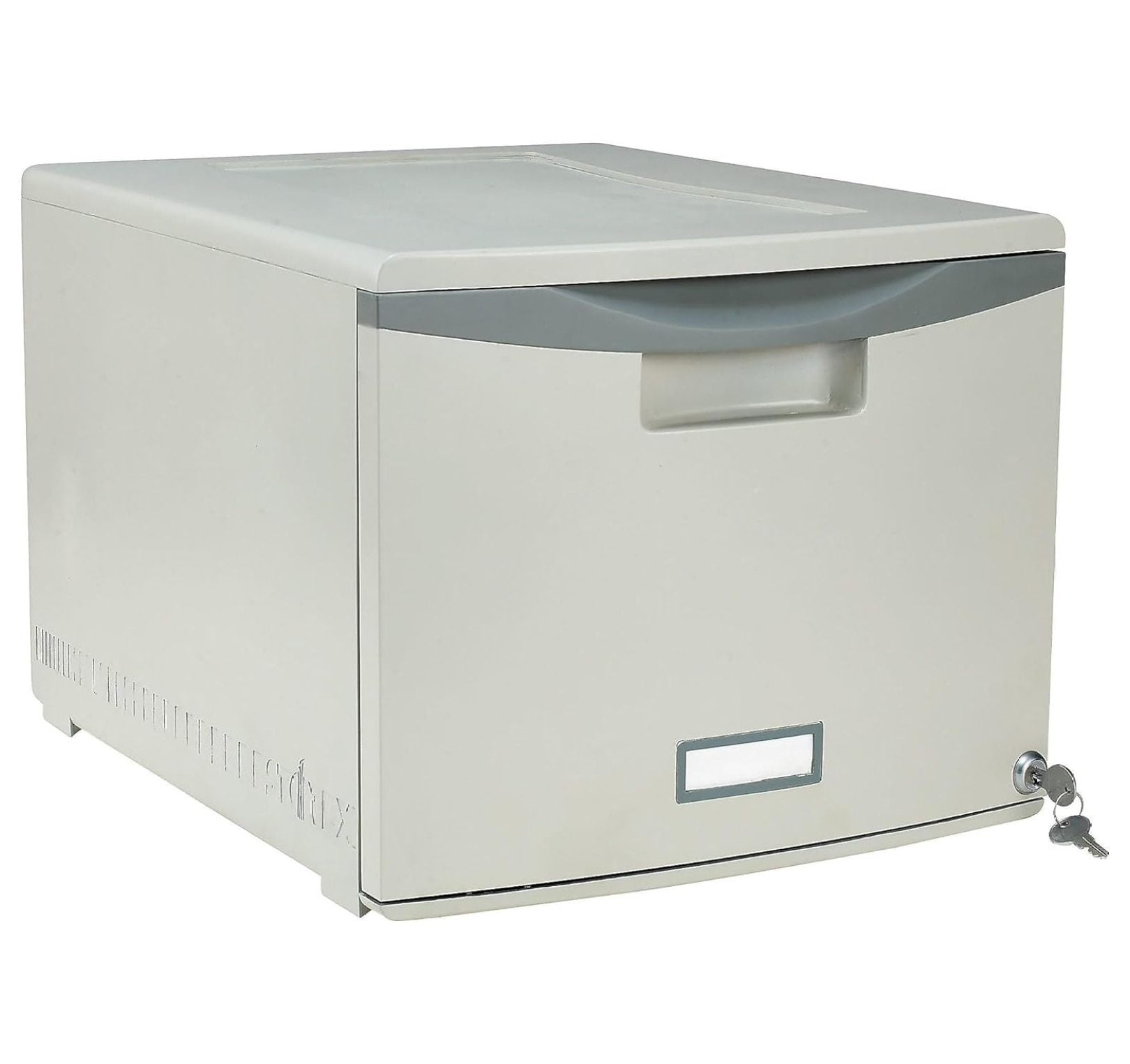 Plastic One-Drawer File Cabinet – Locking Document Organizer for Home ...