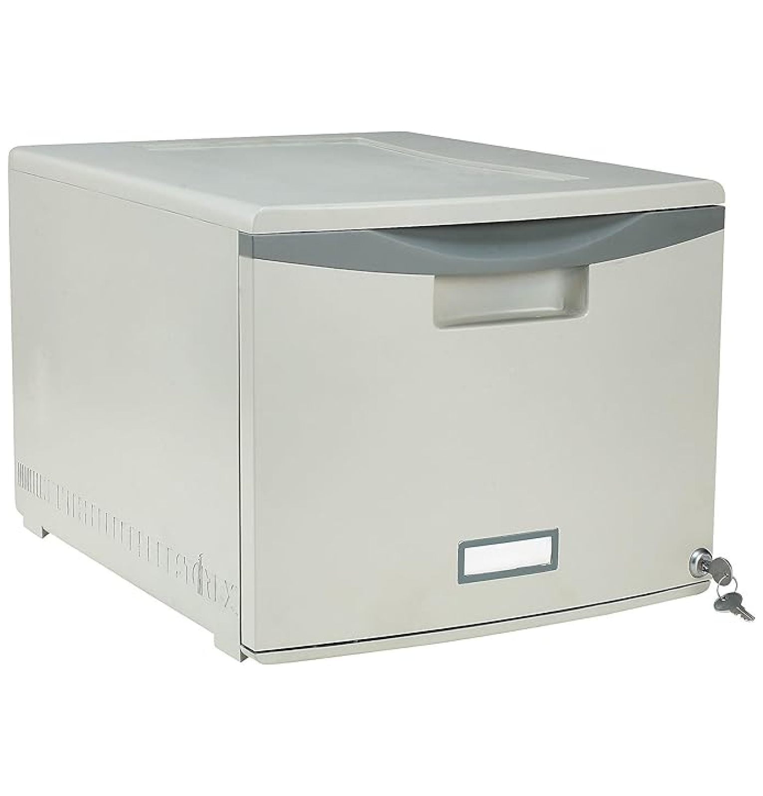 Plastic One-Drawer File Cabinet – Locking Document Organizer for Home ...