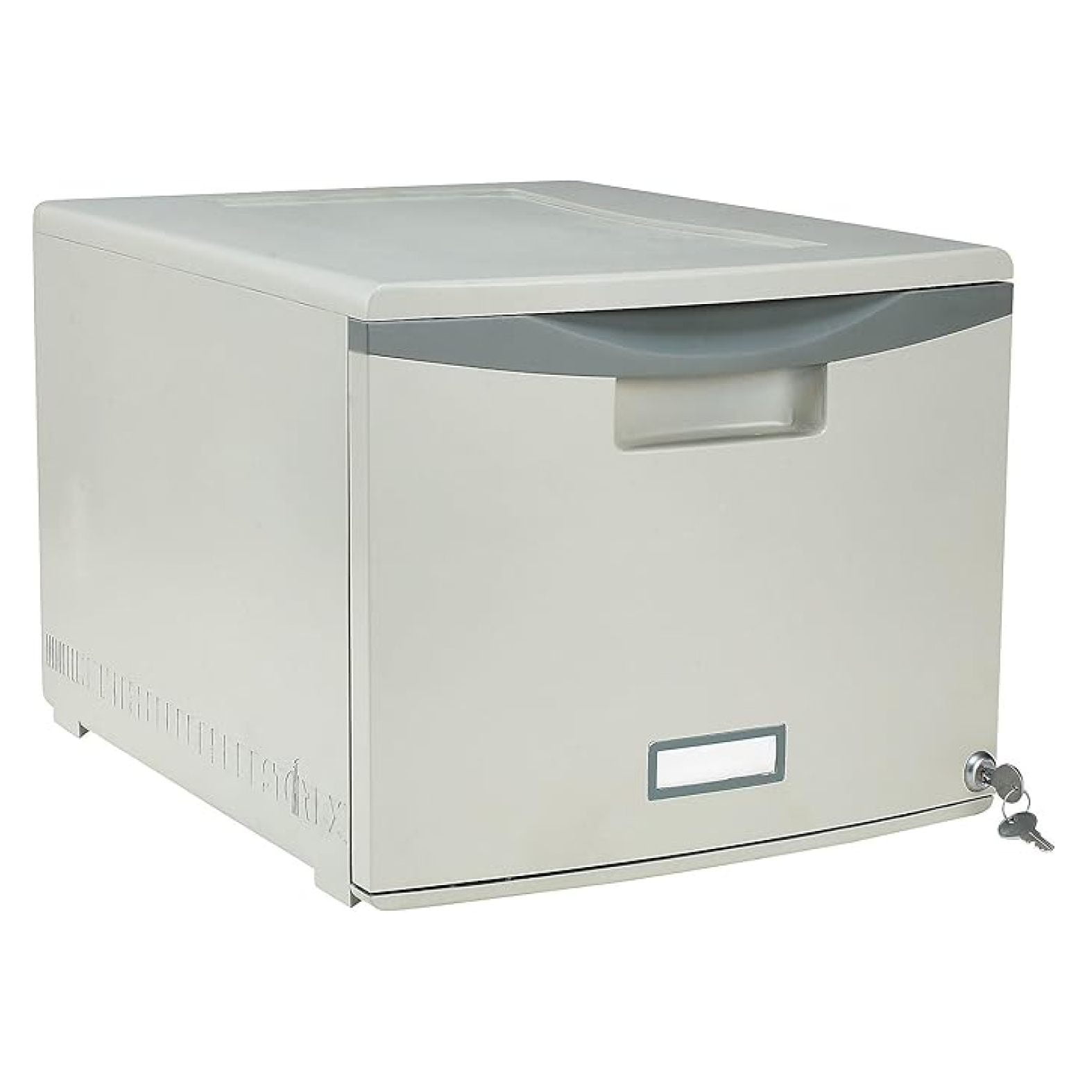 Plastic One-Drawer File Cabinet – Locking Document Organizer for Home ...