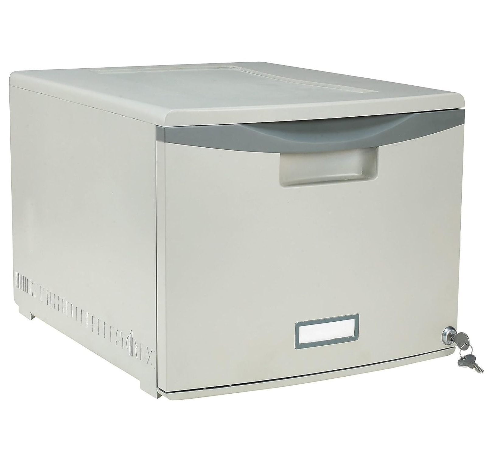 Plastic One-Drawer File Cabinet – Locking Document Organizer for Home ...