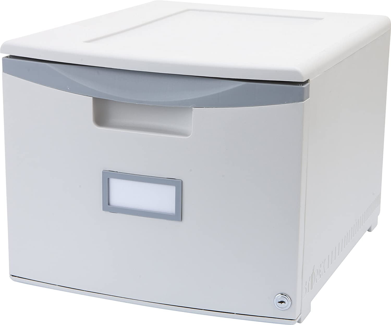 Plastic One-Drawer File Cabinet – Locking Document Organizer for Home ...