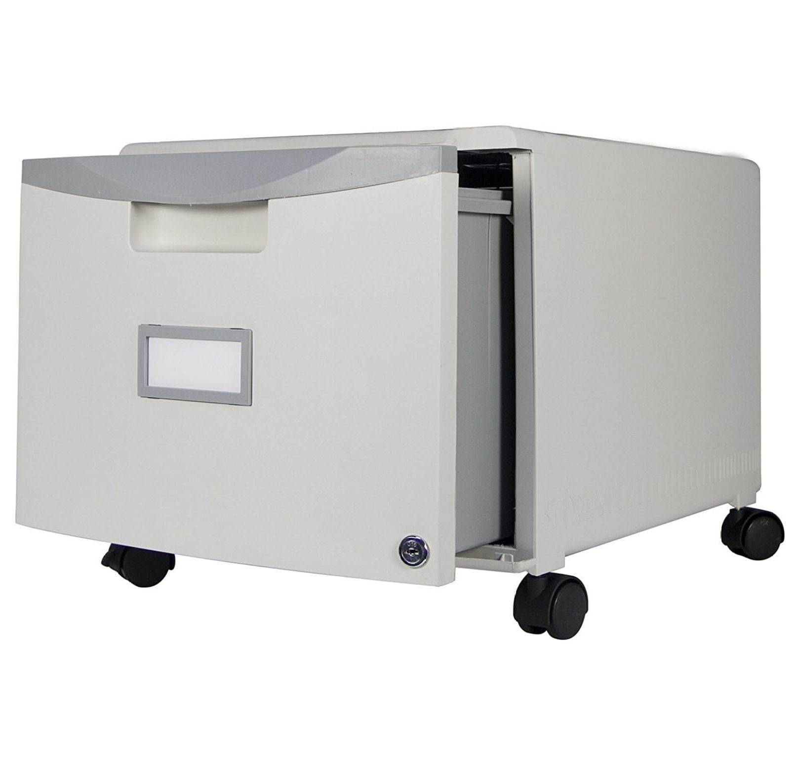 Plastic One-Drawer File Cabinet – Locking Document Organizer with ...
