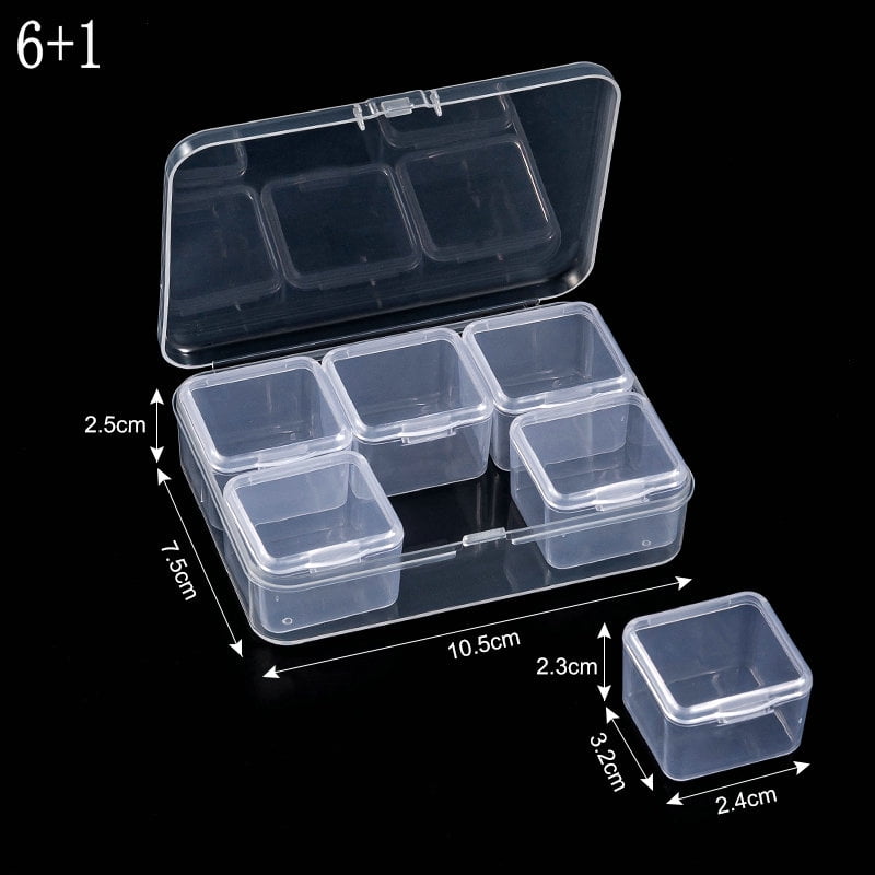 Plastic Organizer Box Small Bead Organizer Cases Mini Clear Bead ...