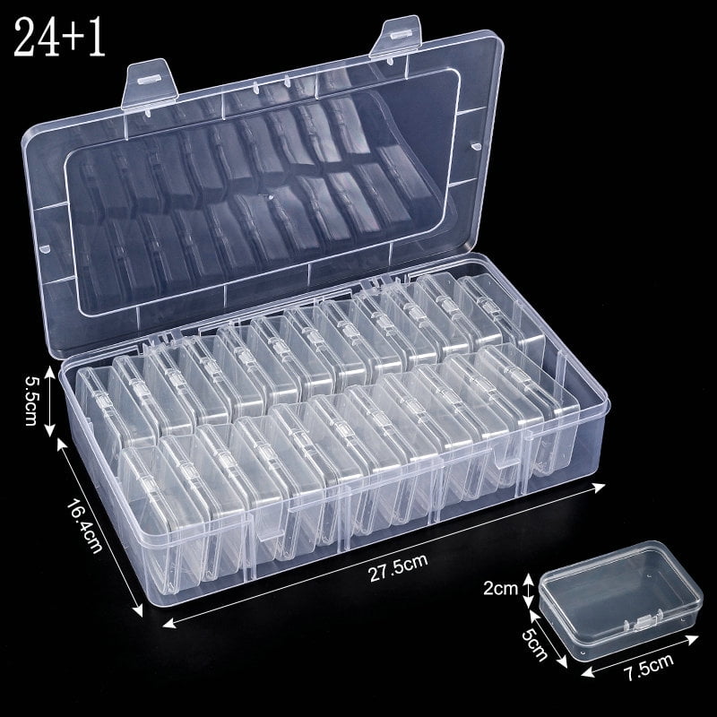 Plastic Organizer Box Small Bead Organizer Cases Mini Clear Bead ...