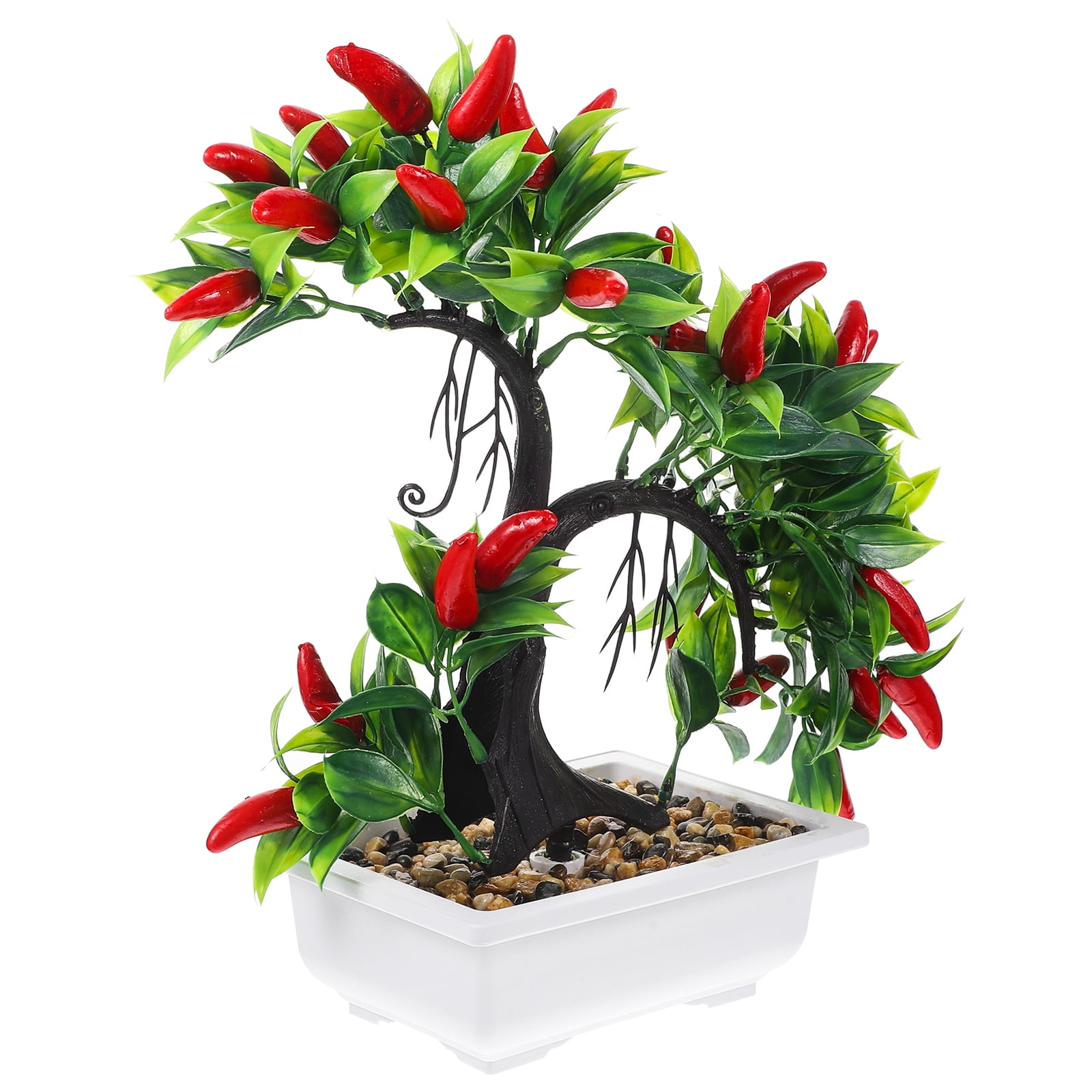 ifundom Lifelike Artificial Chili Pepper Plant Multi-Color Plastic ...