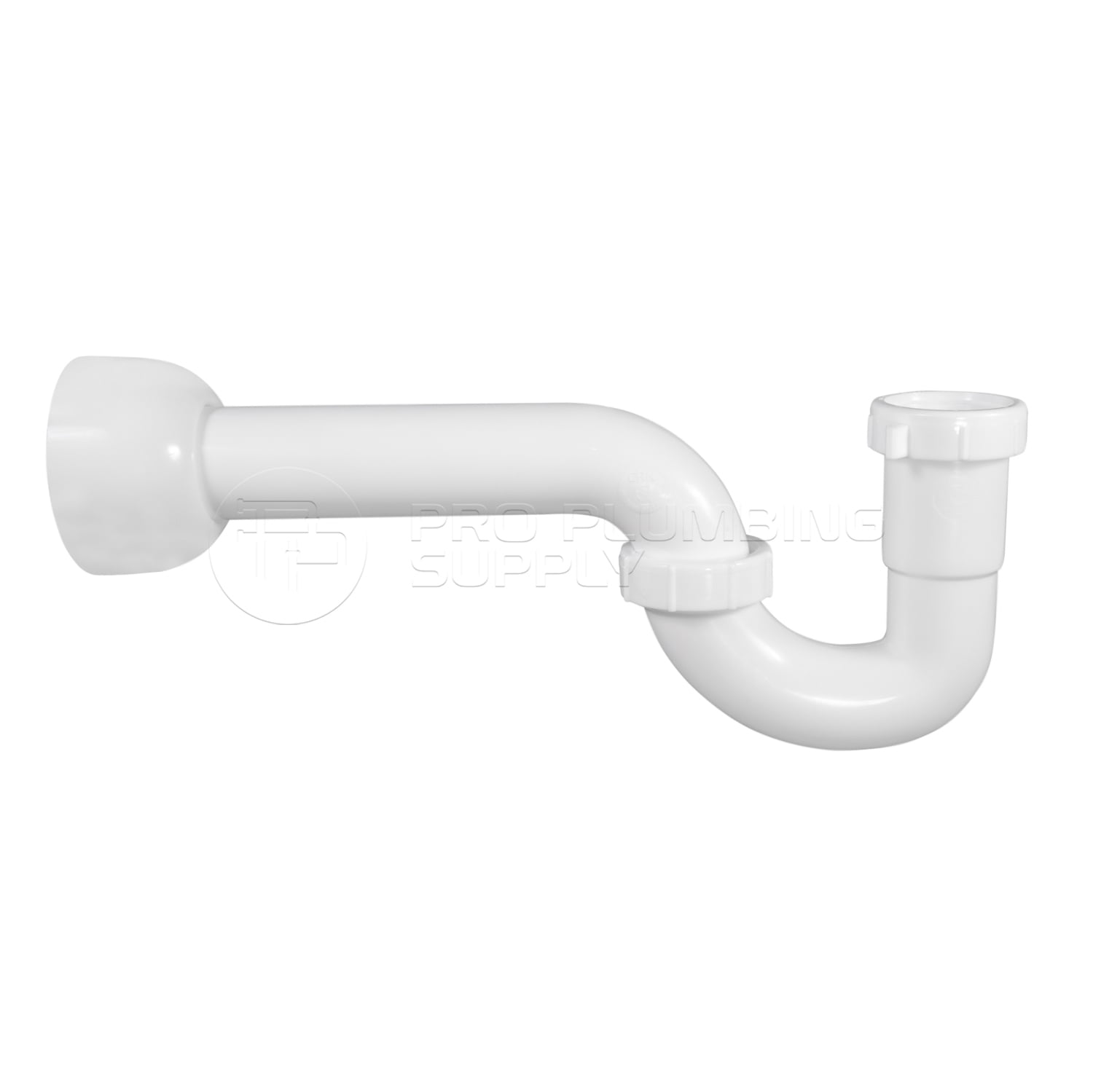 Plastic P-Trap 1-1/2" White with Adapter and TPR Washer for kitchen ...