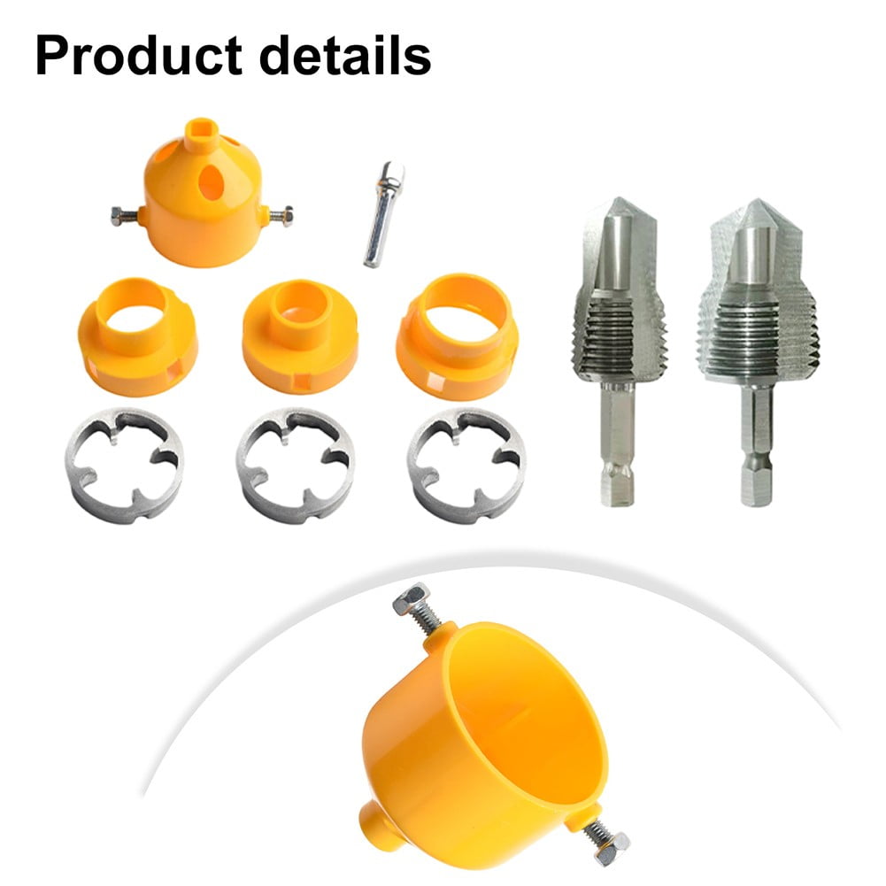 Plastic PVC Pipe Threader Kit PVC/NPT Thread Maker 4-Point 6-Point ...