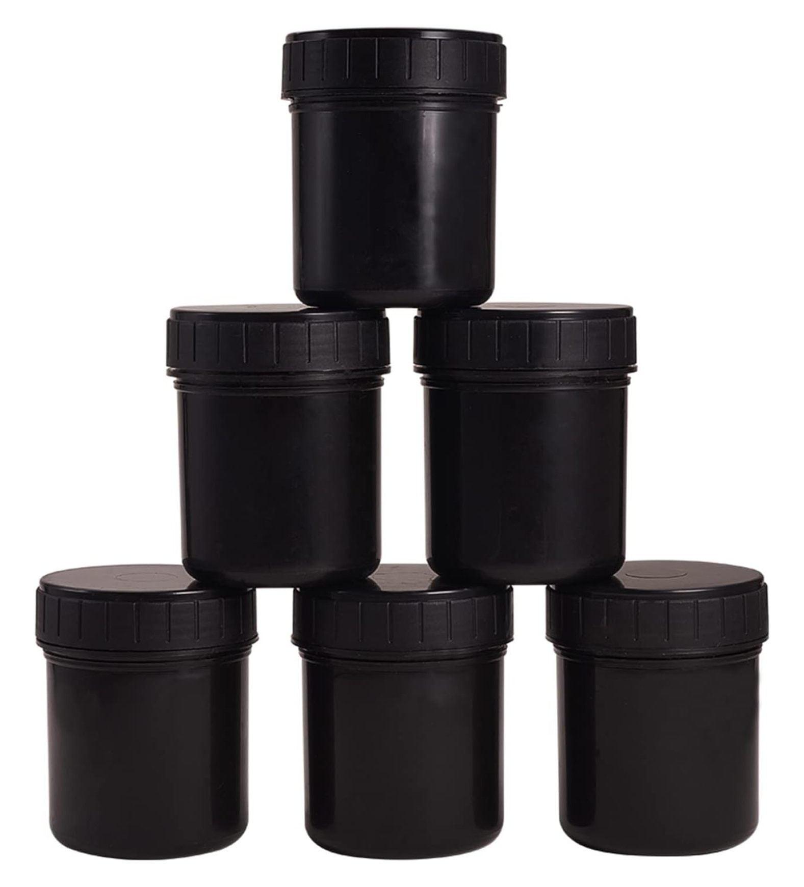 Plastic Paint Cans, 6PCS 150ML Black Empty Plastic Paint Jars Paint ...