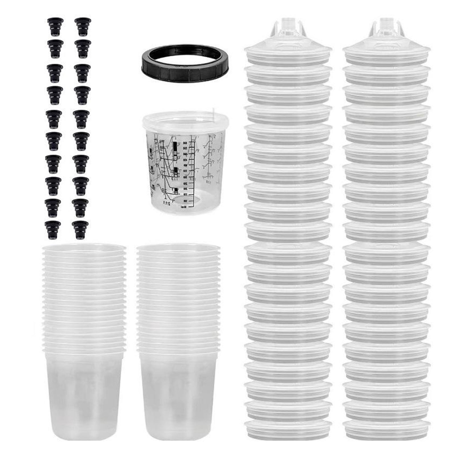 Plastic Paint Sprayer Mixing Cup with Measuring Scale Paints ...