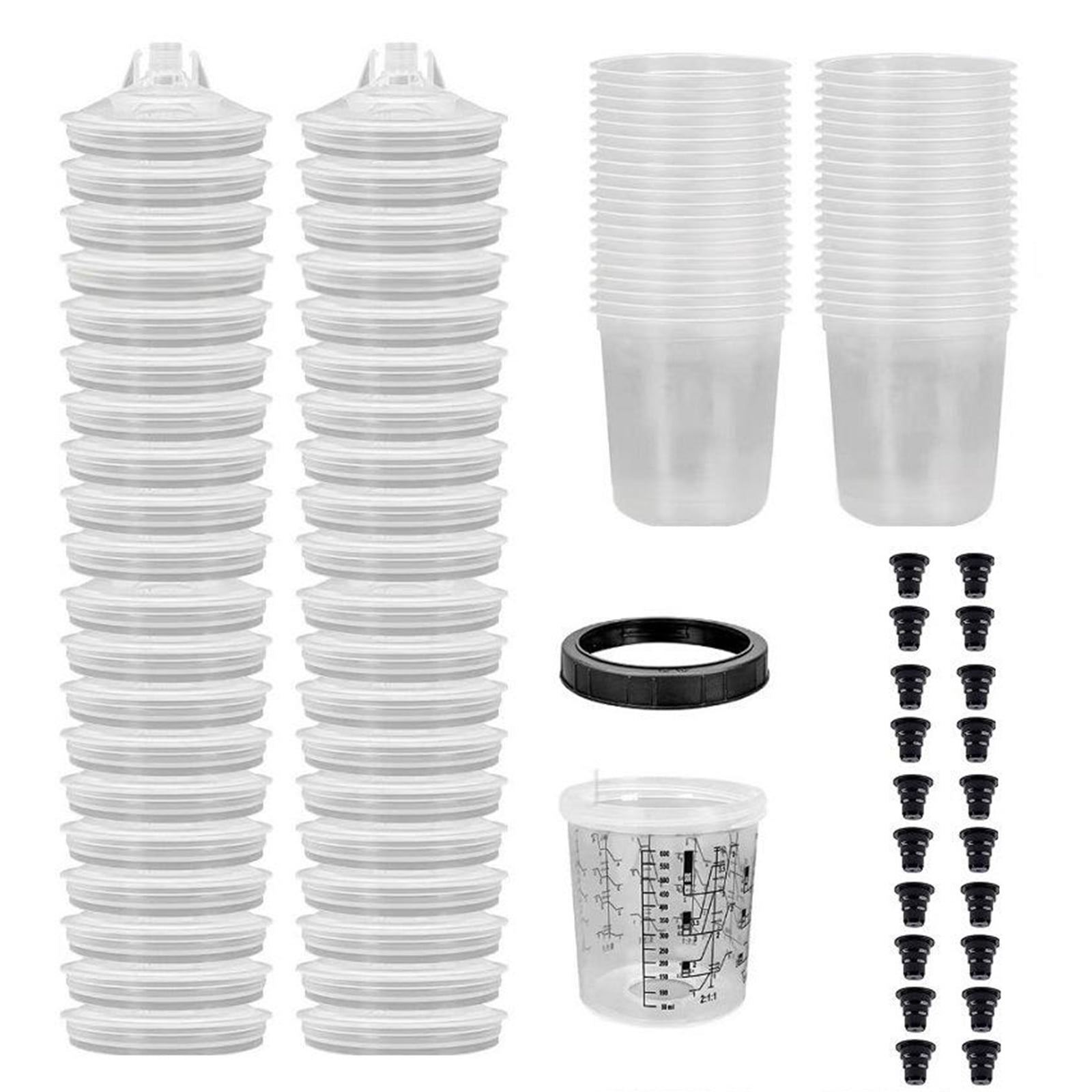 Plastic Paint Sprayer Mixing Cup with Measuring Scale Paints ...