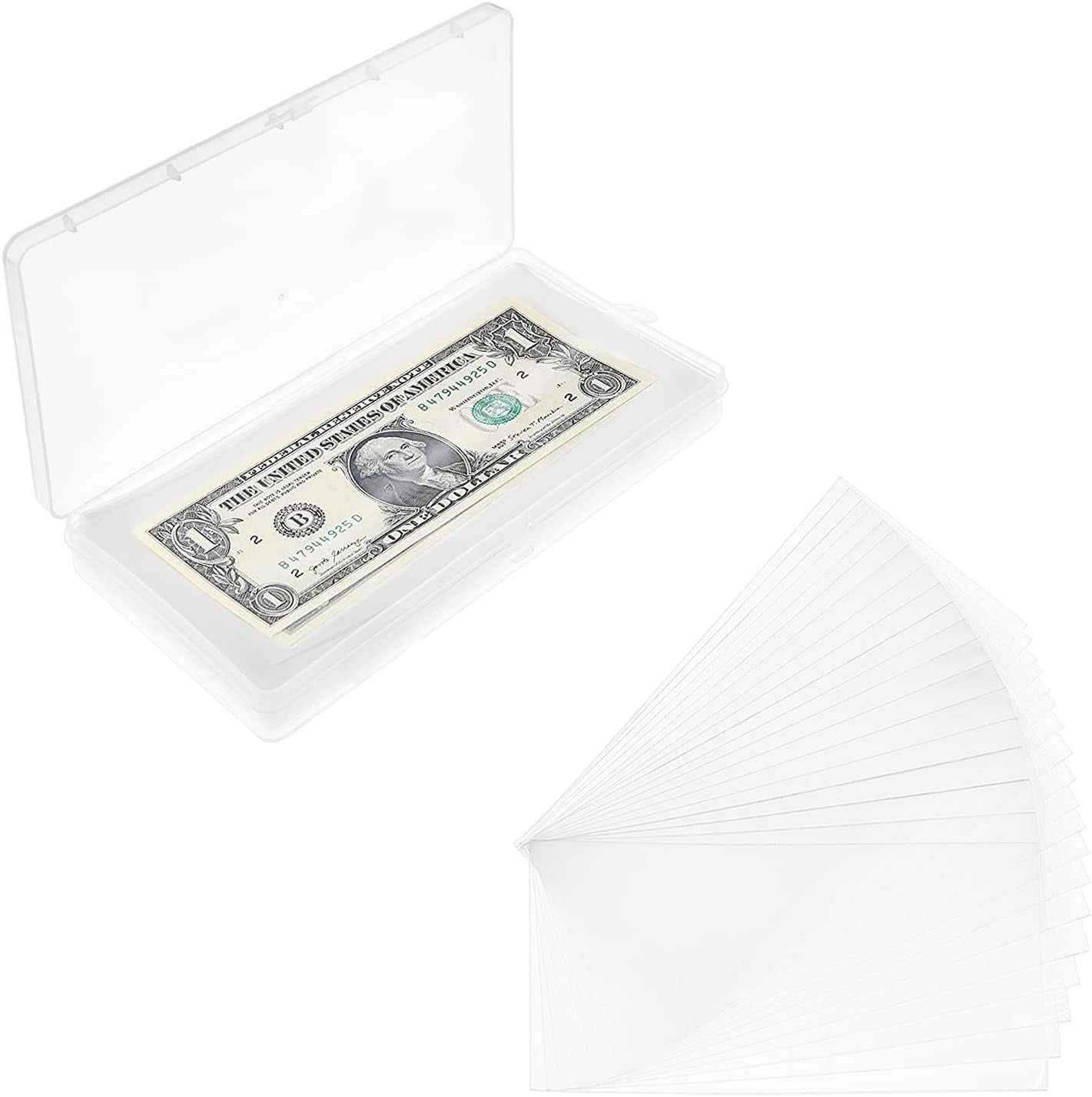 Plastic Paper Money Holder with Storage Case Album Banknotes Currency ...