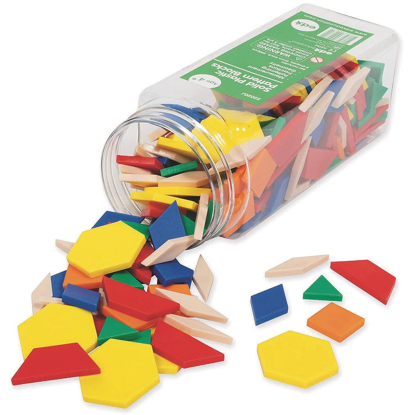 Plastic Pattern Blocks Learning Manipulative for Early Math and More ...