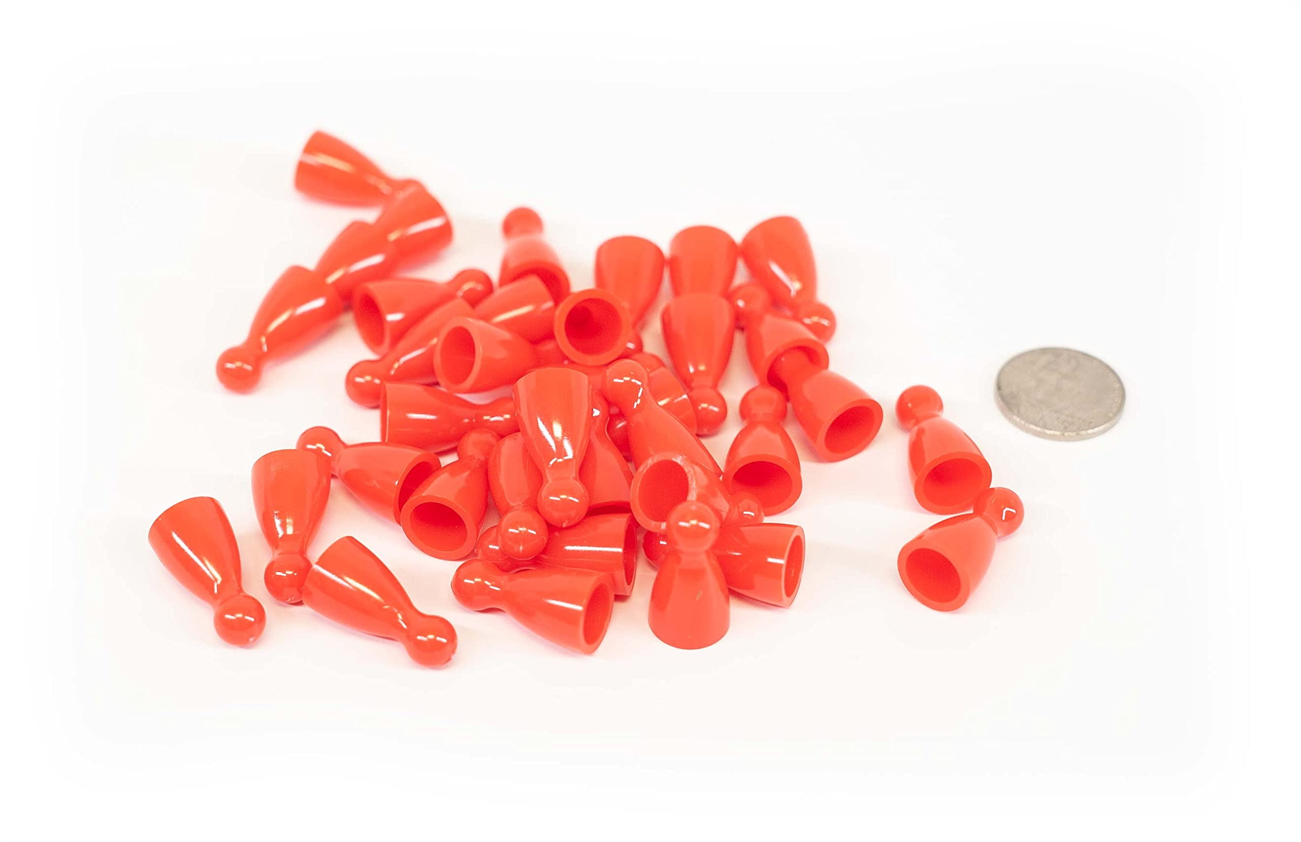Plastic Pawns: Set of 36 Red Color Board Game Playing Pieces (Chess ...