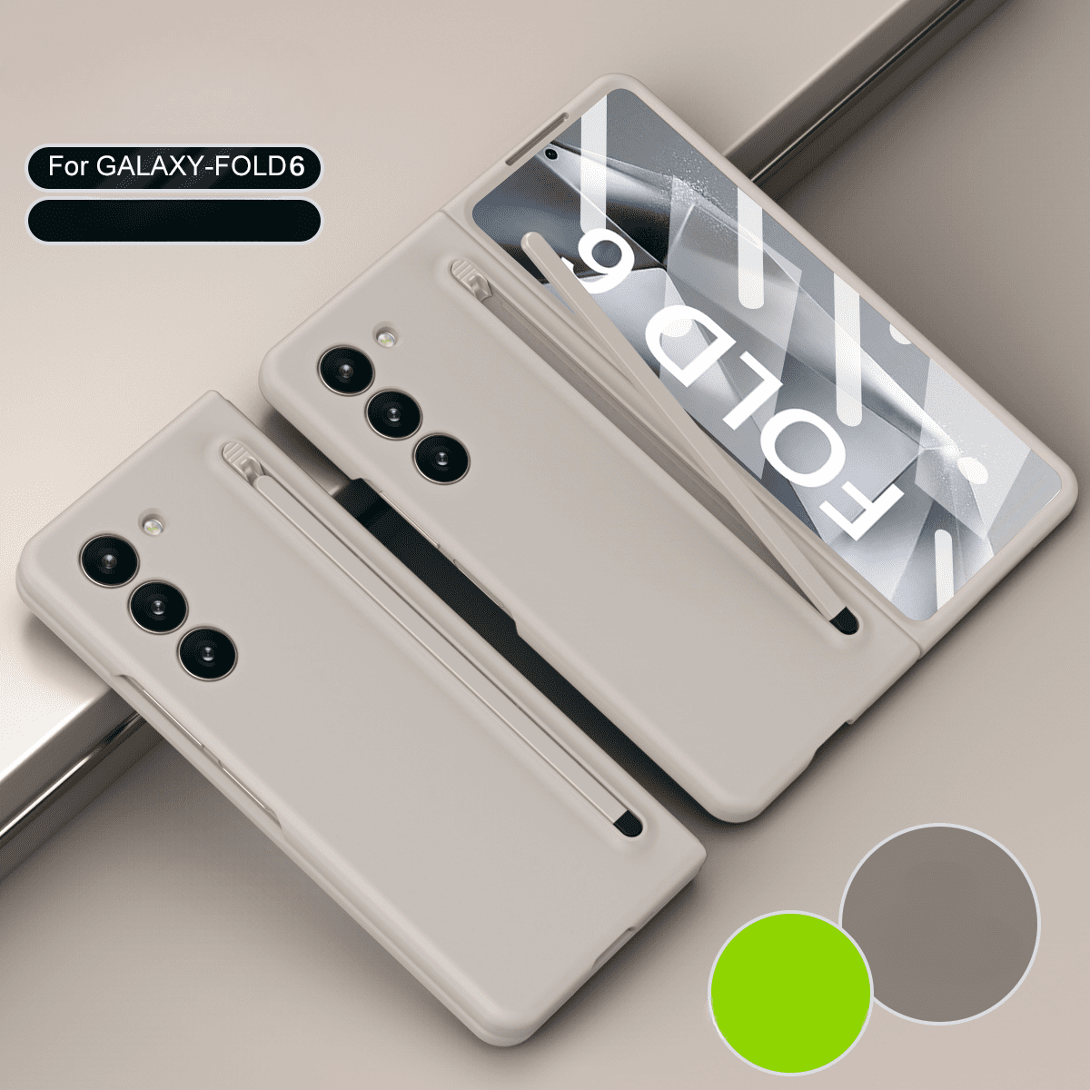 Plastic Pen Slot Phone Case for Samsung Galaxy Z Fold 6 5 4 Fold6 Fold5 ...