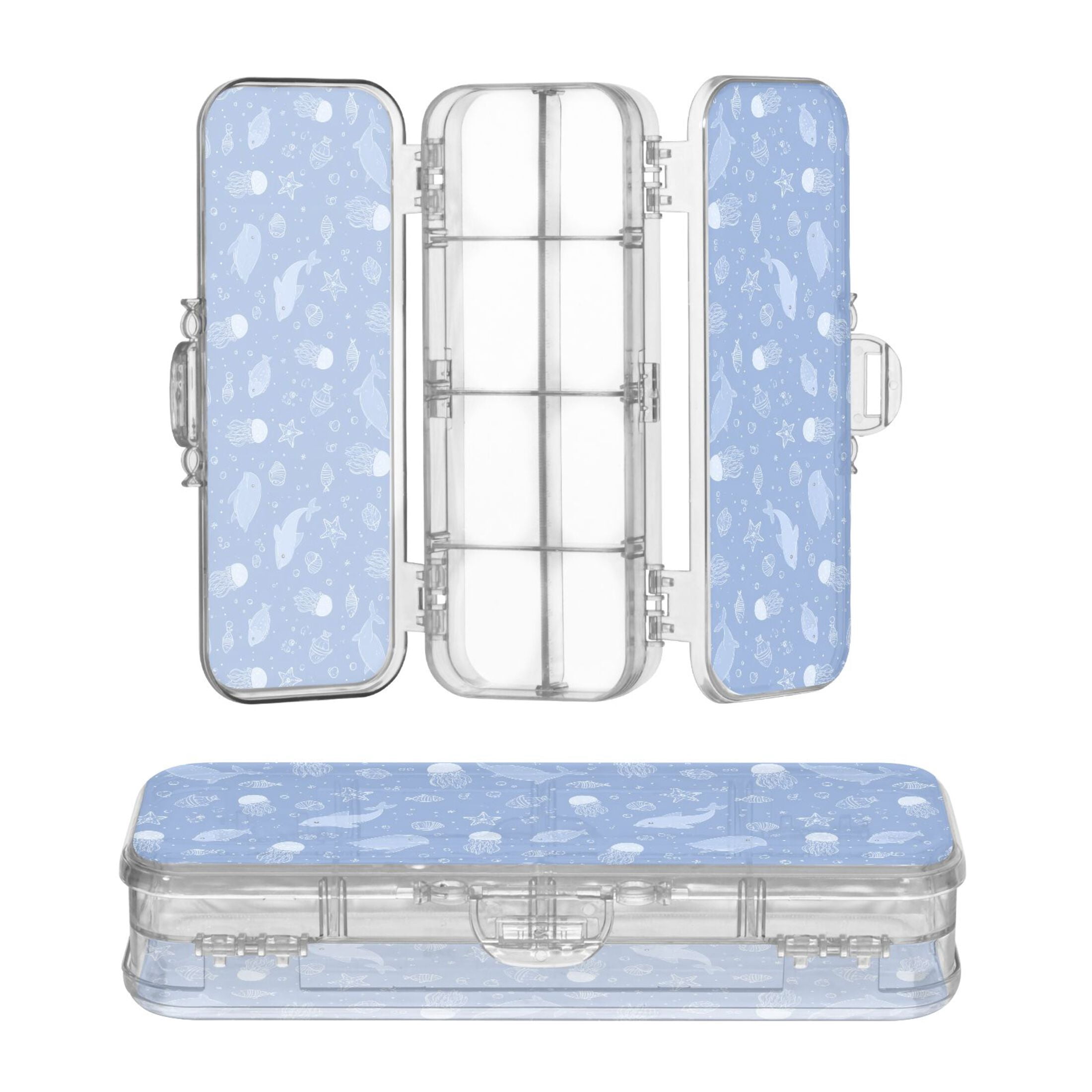 Plastic Pencil Box Large Capacity Pencil Boxes Clear Boxes with Snap ...