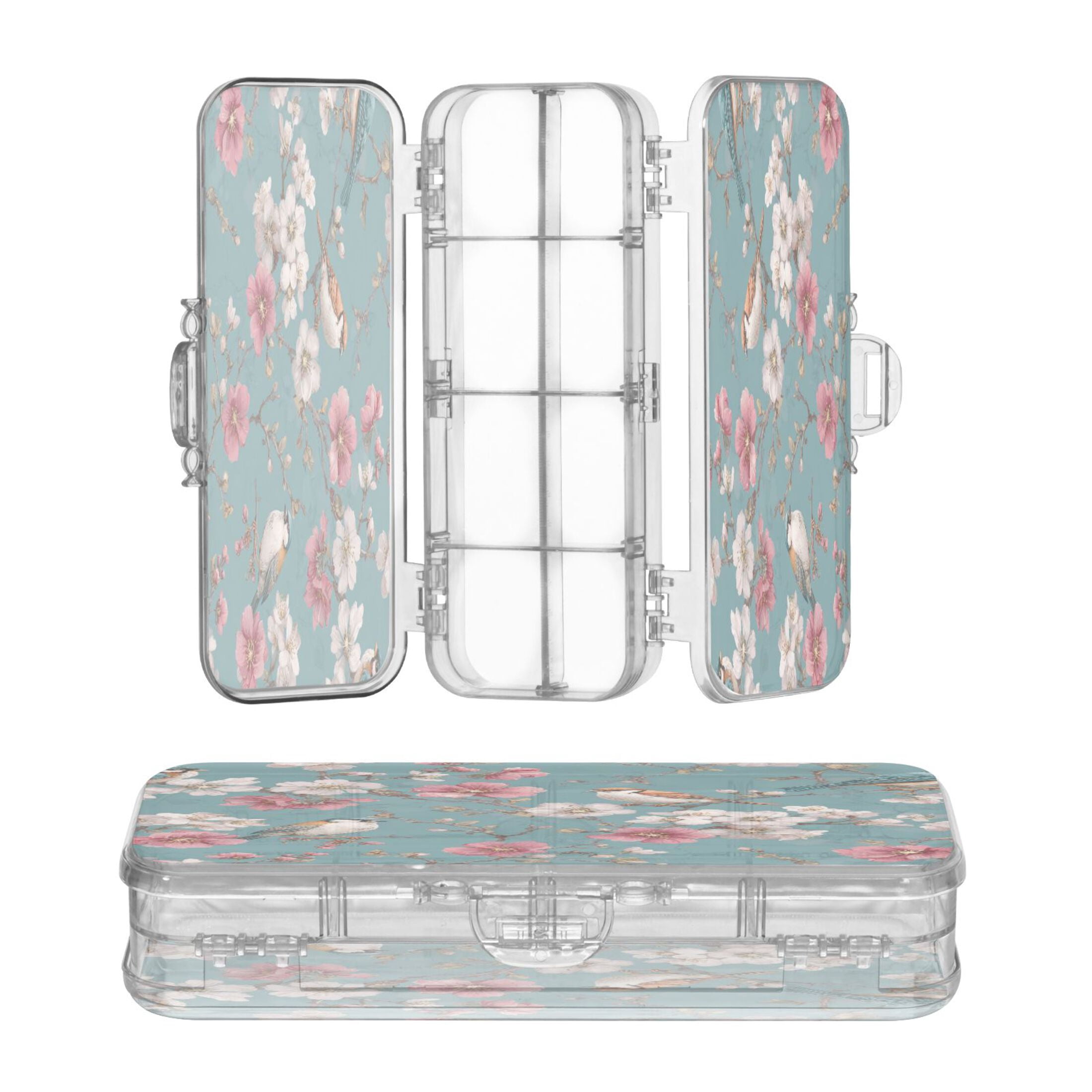 Plastic Pencil Box Large Capacity Pencil Boxes Clear Boxes with Snap ...