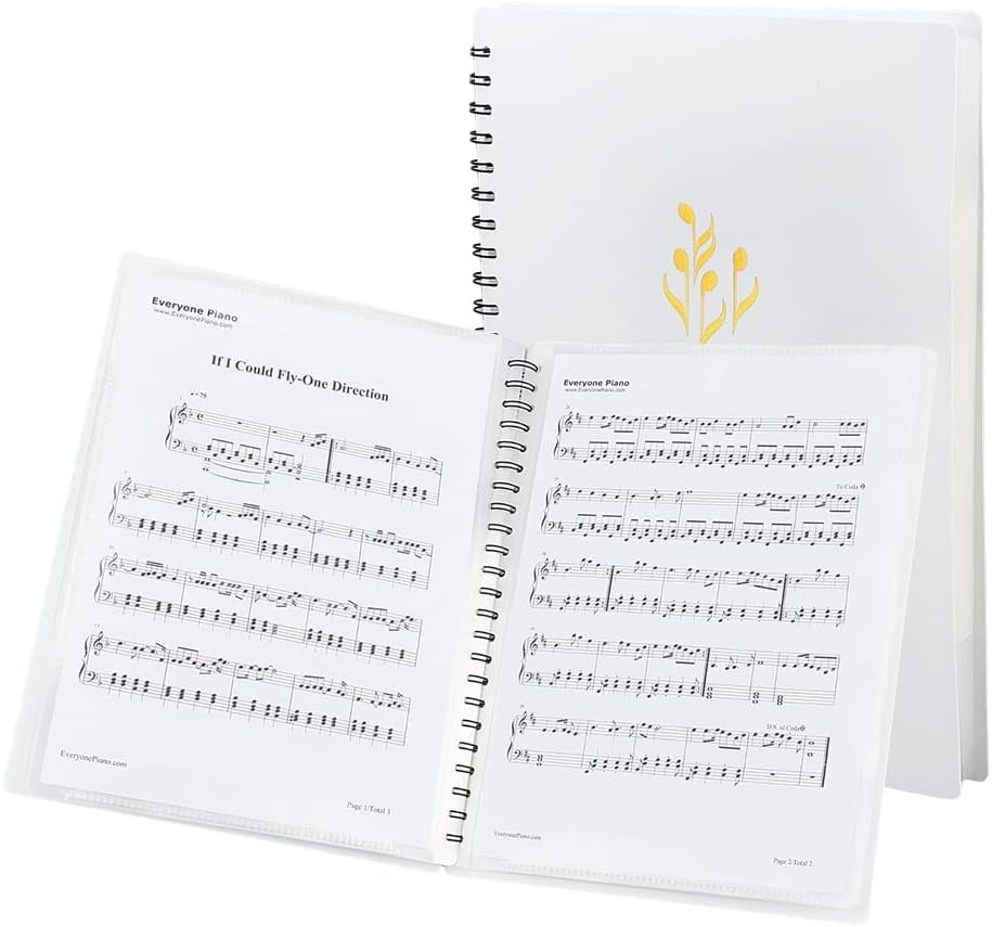 Plastic Piano Sheet Folder Binder Music Holder Spiral Notebook Binder ...