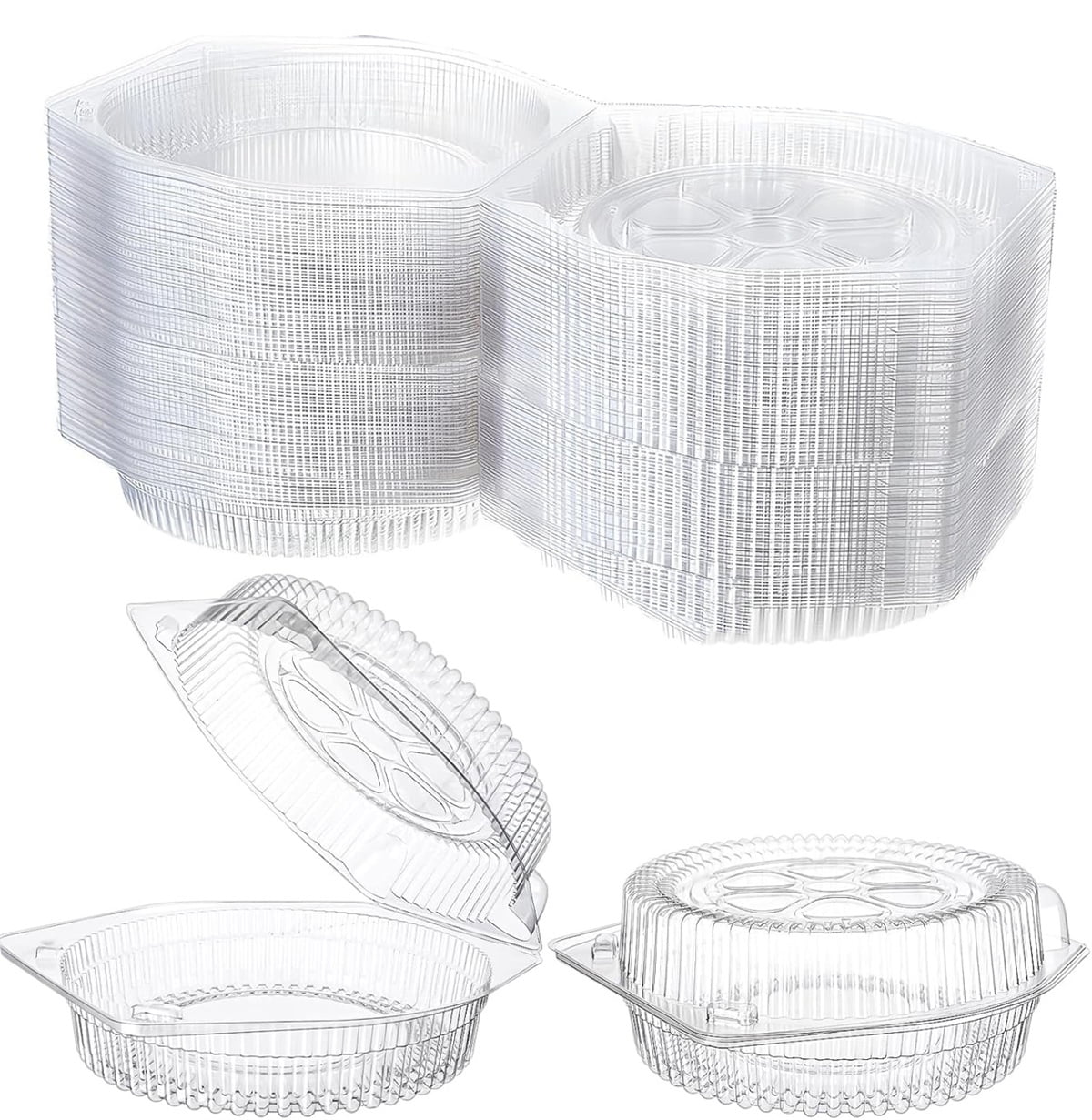 Plastic Pie Carrier with Lid,Happon 20 Pcs 8" Round Takeout Food ...