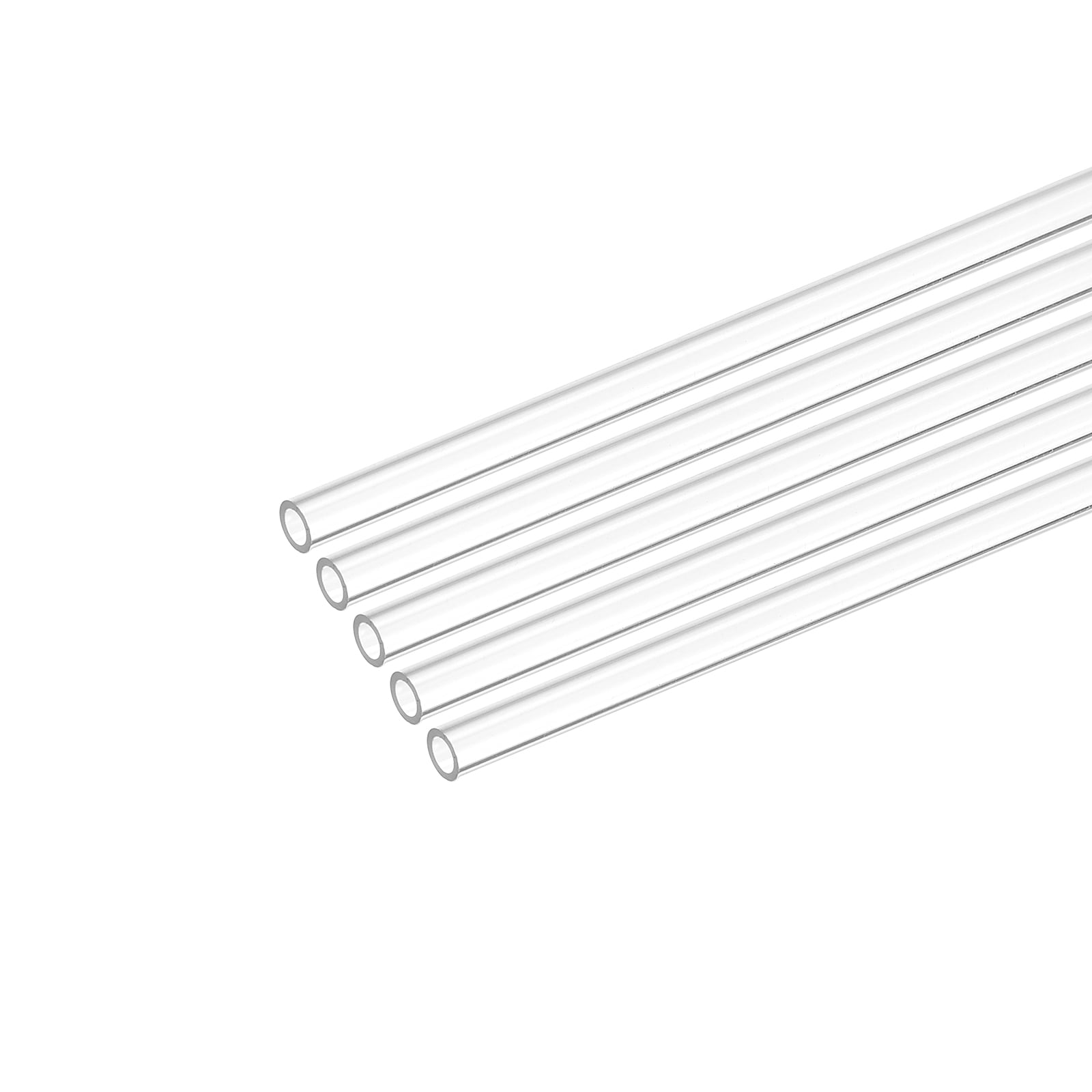 Plastic Pipe Rigid Tube Clear 0.16"(4mm) ID 0.23"(6mm) OD 17" (425mm ...