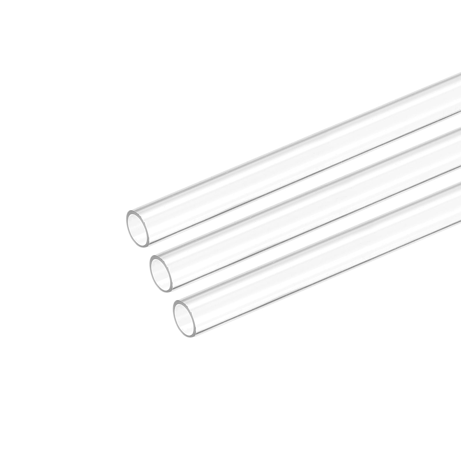 Plastic Pipe Rigid Tube Clear 0.31"(8mm) ID 0.4"(10mm) OD 17" (425mm ...