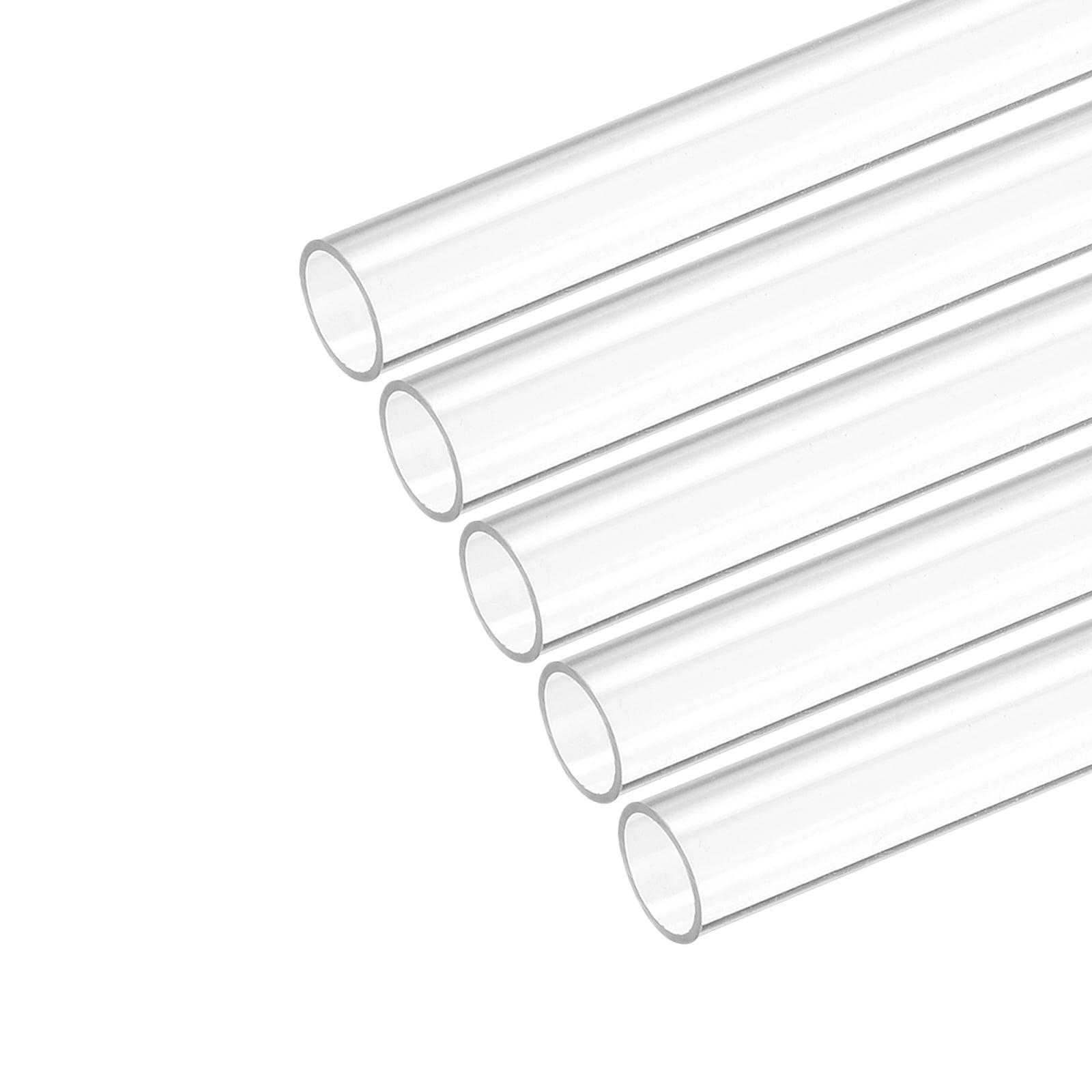 Uxcell Plastic Pipe Rigid Round Tube Clear 0.43" ID x 0.47" OD x 6 ...