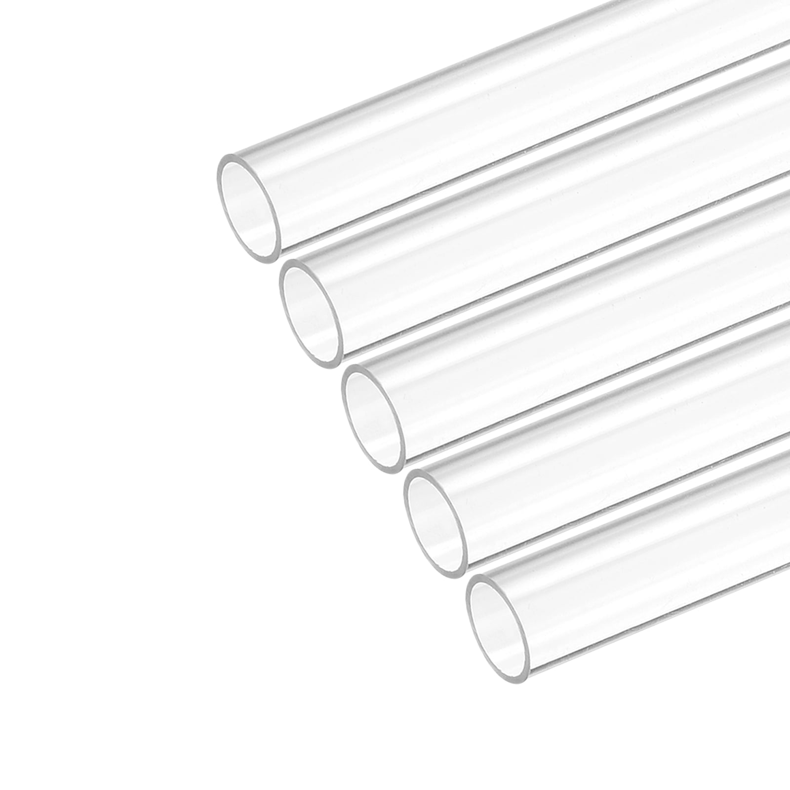 Plastic Pipe Rigid Tube Clear 0.47"(12mm) ID 0.51"(13mm) OD 17" (425mm ...