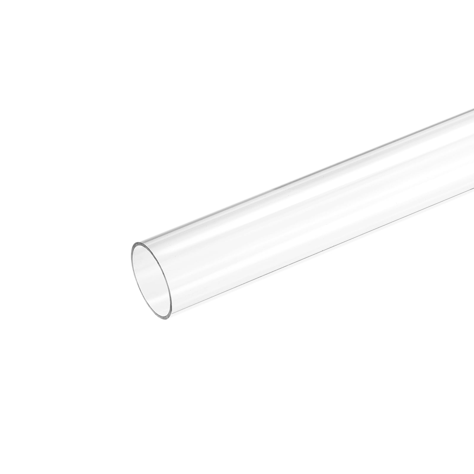Plastic Pipe Rigid Tube Clear 0.7"(18mm) ID 0.8"(20mm) OD 17" (425mm ...
