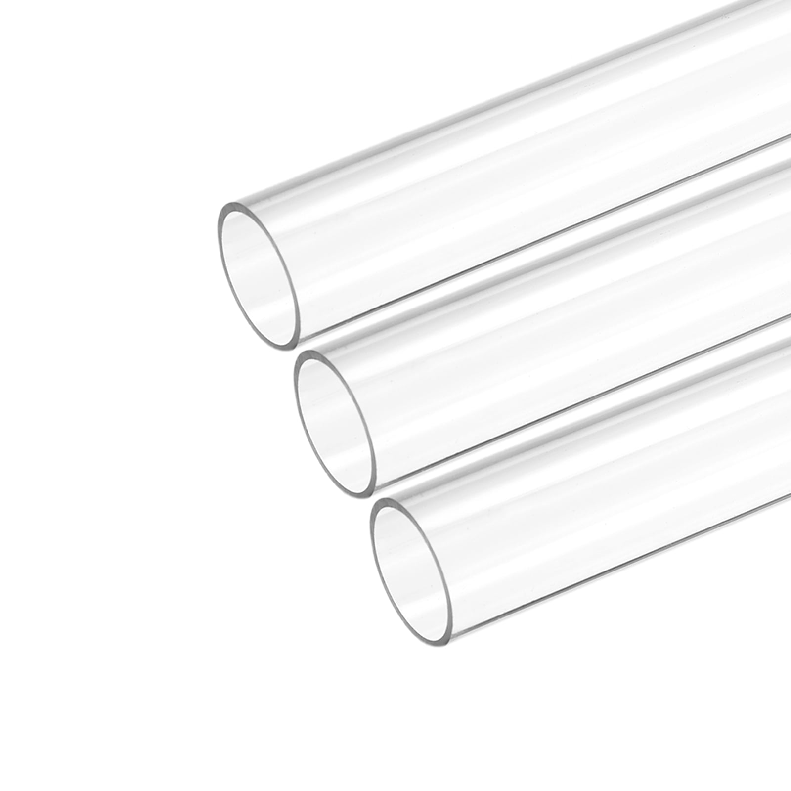 Plastic Pipe Rigid Tube Clear 0.86"(22mm) ID 1"(25mm) OD 14" (350mm ...
