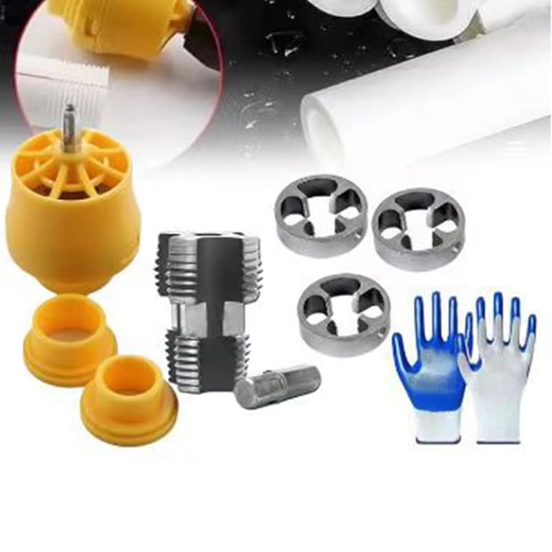 Plastic Pipe Tap Die Set with 3 Dies 1/2 3/4 1inch Pipe Threader ...
