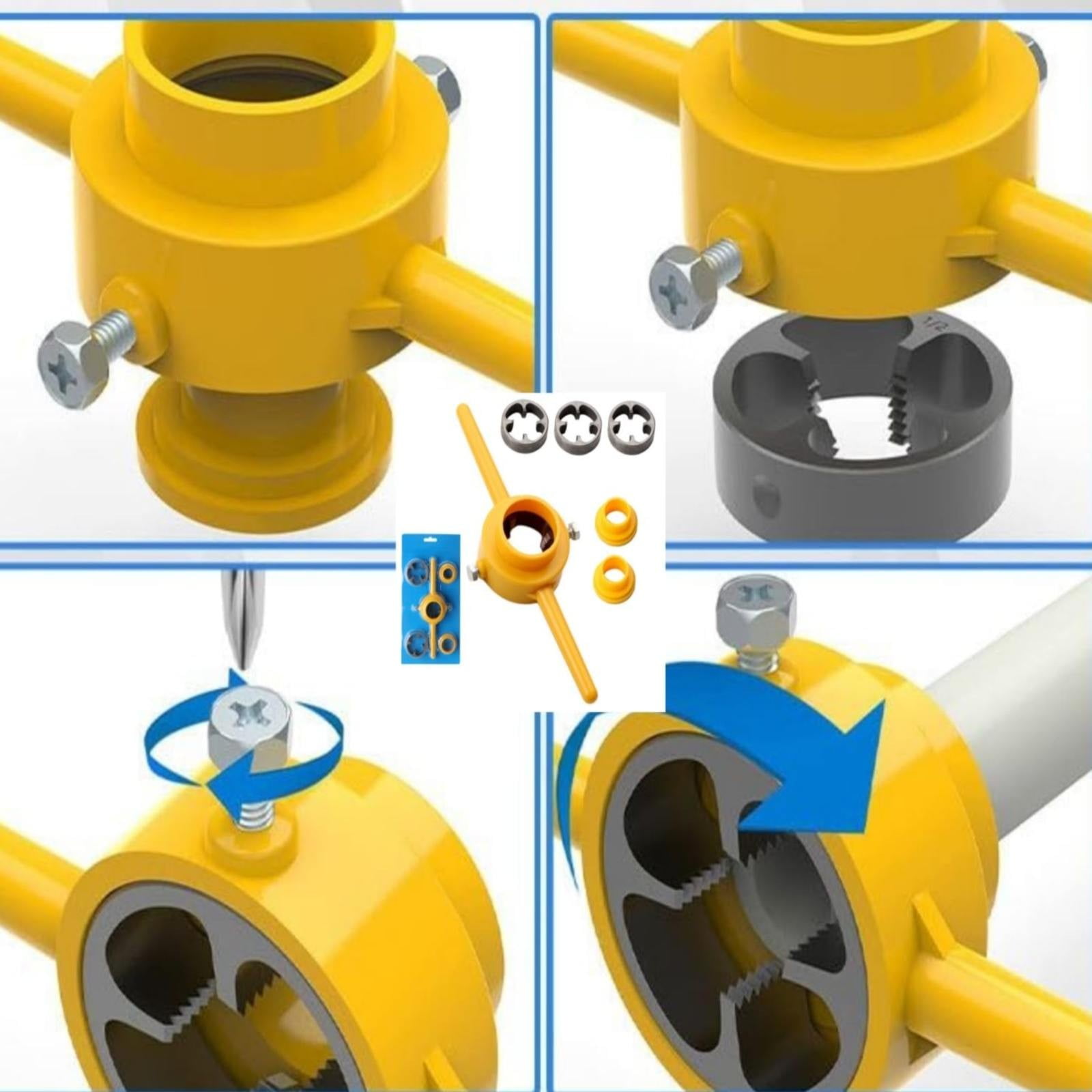 Plastic Pipe Thread Die Kit 6PCS Plastic Pipe Thread Die Kit 6 Piece ...