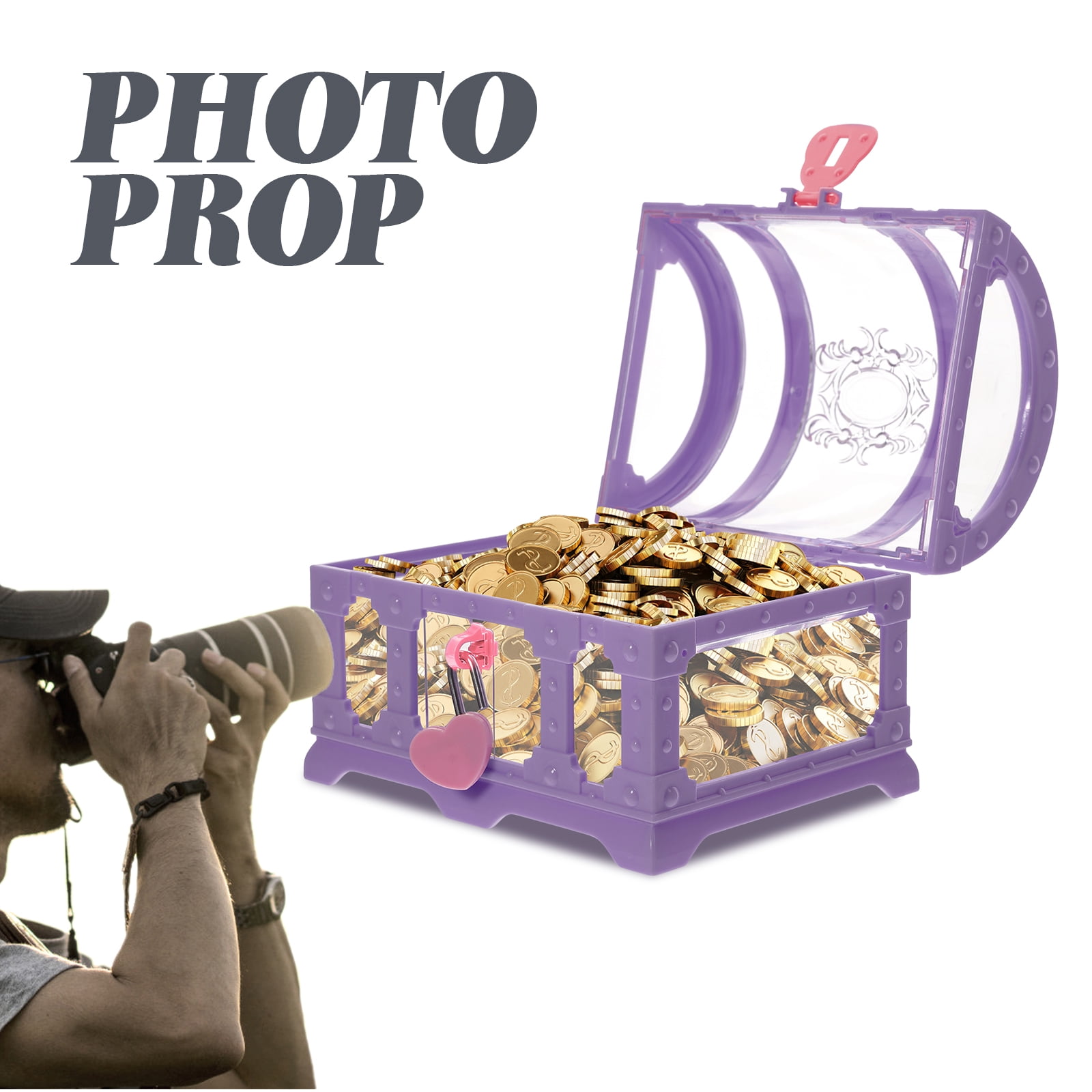 Plastic Pirate Box Toy Treasure Chest Box Small Pirate Treasure Chest ...