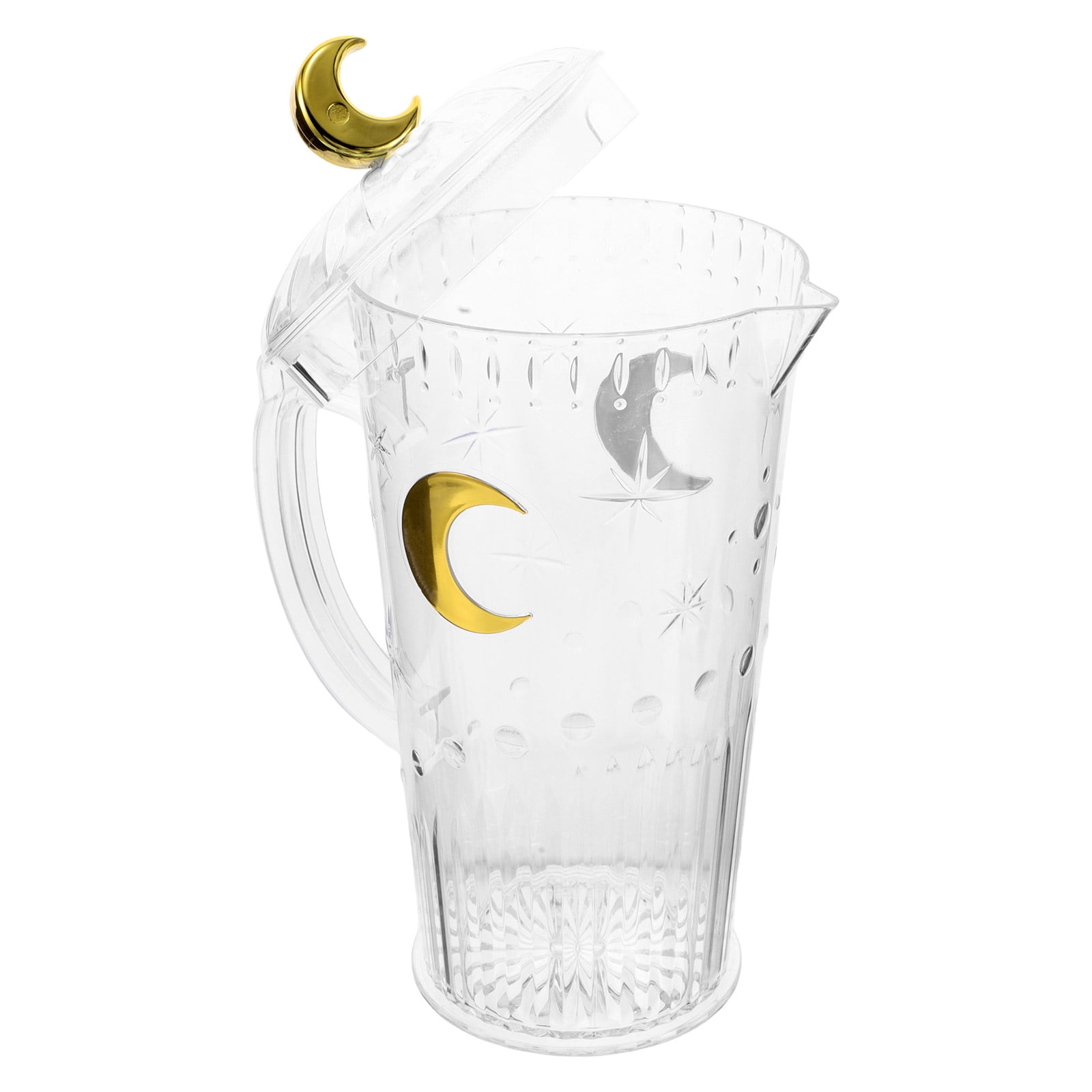 Plastic Pitcher Moon Pattern Clear Water Pitcher With Lid And Spout ...