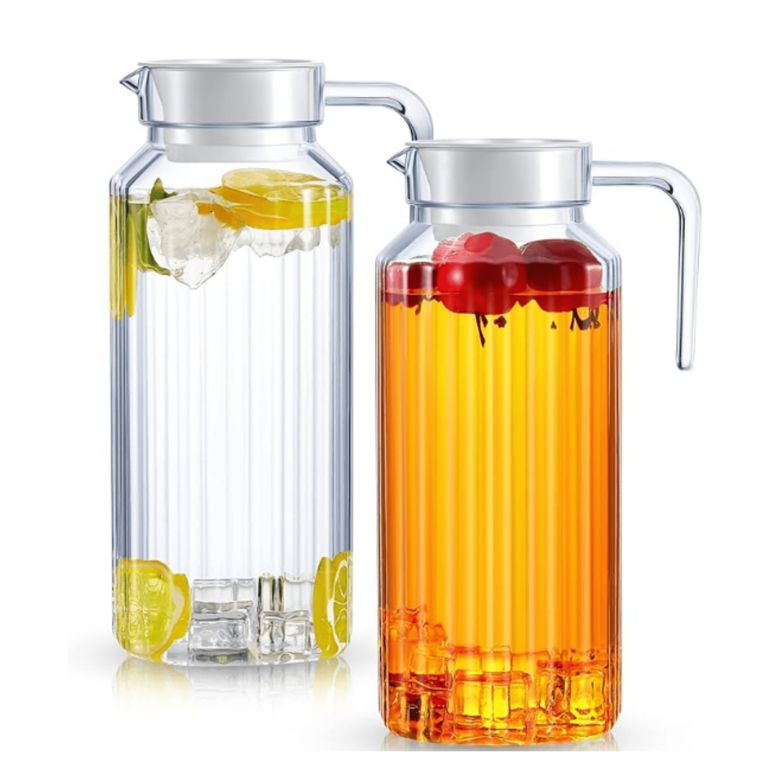 Plastic Pitcher with Lid Clear Acrylic Pitcher Shatter Proof Juice ...