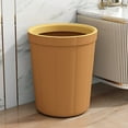 Plastic Plain Pressure Ring Trash Can, Imitation Leather Open Wastebin ...
