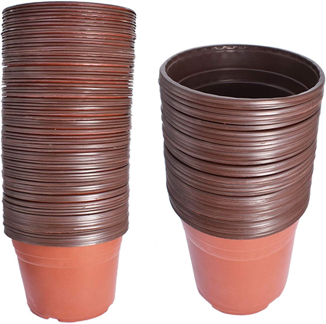 Plastic Plant Flower Pots Nursery Seedlings Pot Plant 100Pcs - Walmart.com