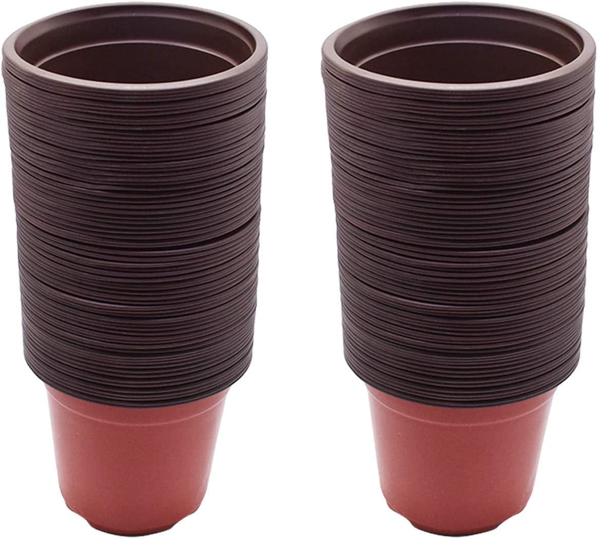Plastic Plant Flower Pots Nursery Seedlings Pot Plant 100Pcs - Walmart.com