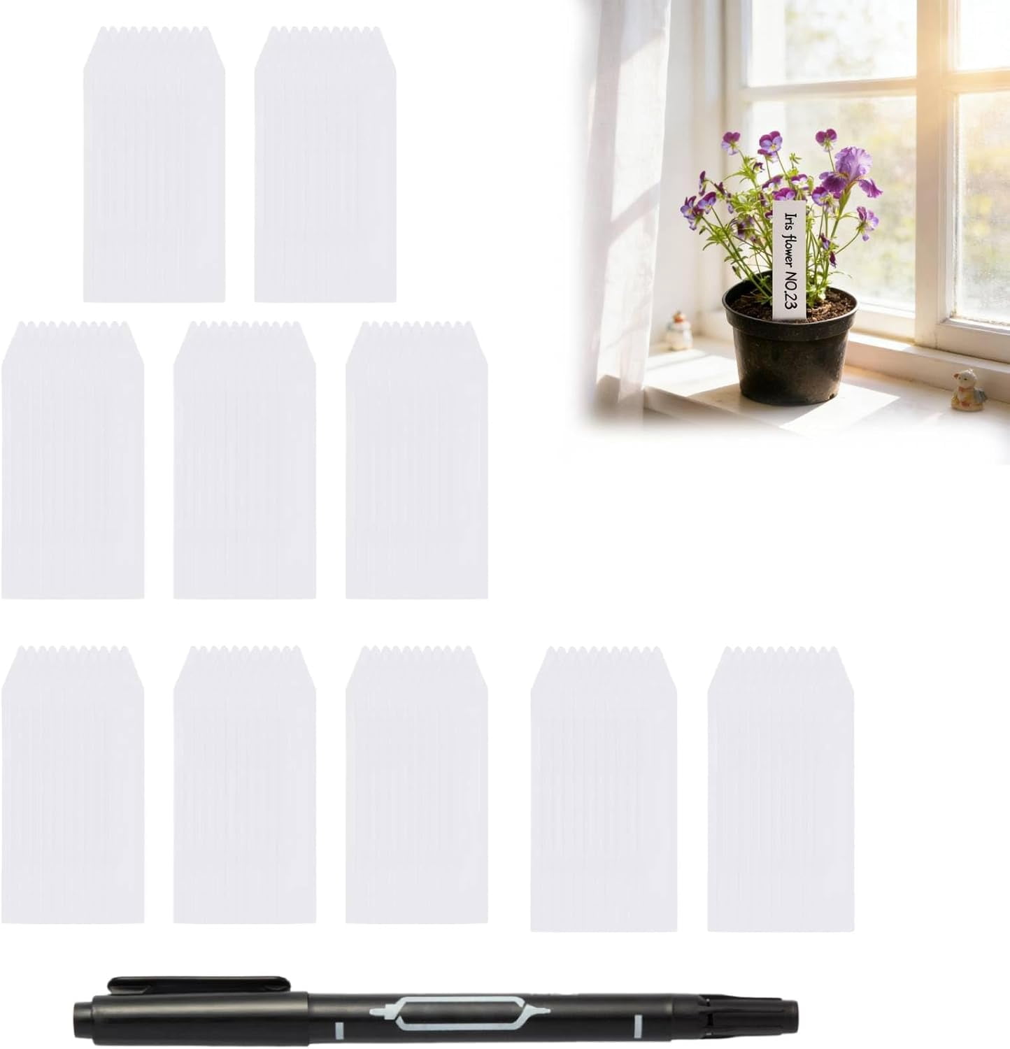 Plastic Plant Labels 200PCS, 3-Inch Plant Markers with Marking Pen for ...