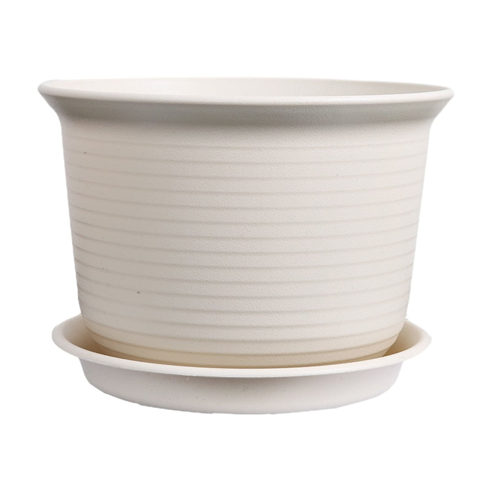 Plastic Plant Pots with Plate,7.1 Inch Durable Planters, Lightweight ...