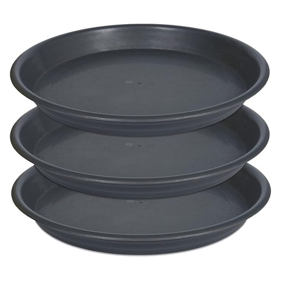 Plastic Plant Saucer 10 Inch, 3 Pack Black Durable Drip Trays for ...