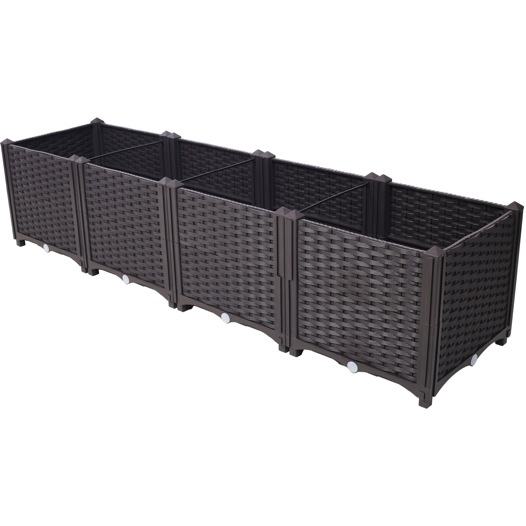 Plastic Planter Boxes, Deep Raised Garden Bed for Vegetables Flowers ...